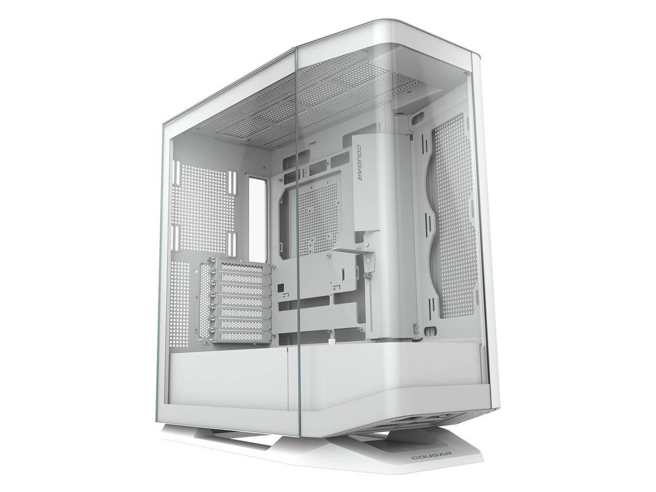 COUGAR FV270 White Mid Tower Gaming Case with Tempered Curved Glass ...