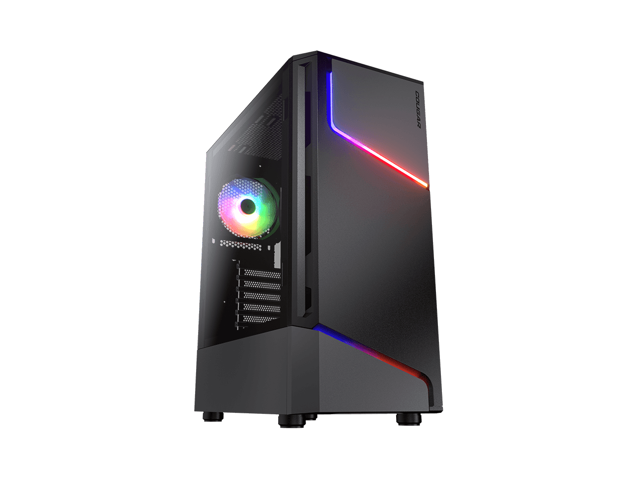COUGAR MX360 RGB, Dual Blades of Lightning ARGB Mid Tower Gaming Case ...