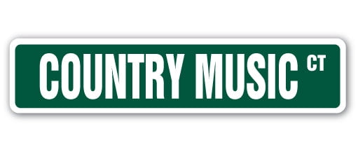 COUNTRY MUSIC Street Sign hillybilly music country radio C&W | Indoor ...