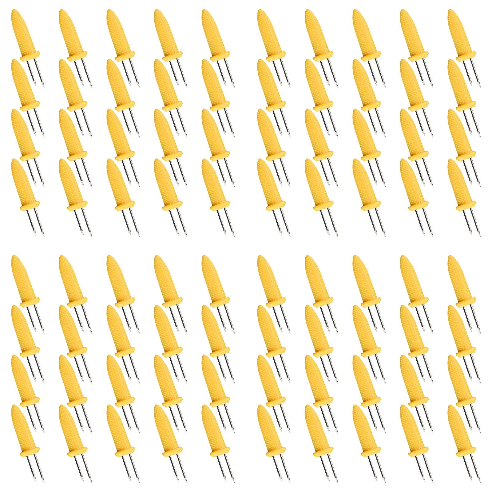 COURAGEDG 80 The Handles Of The Corn Holders For Eating Stainless Steel ...