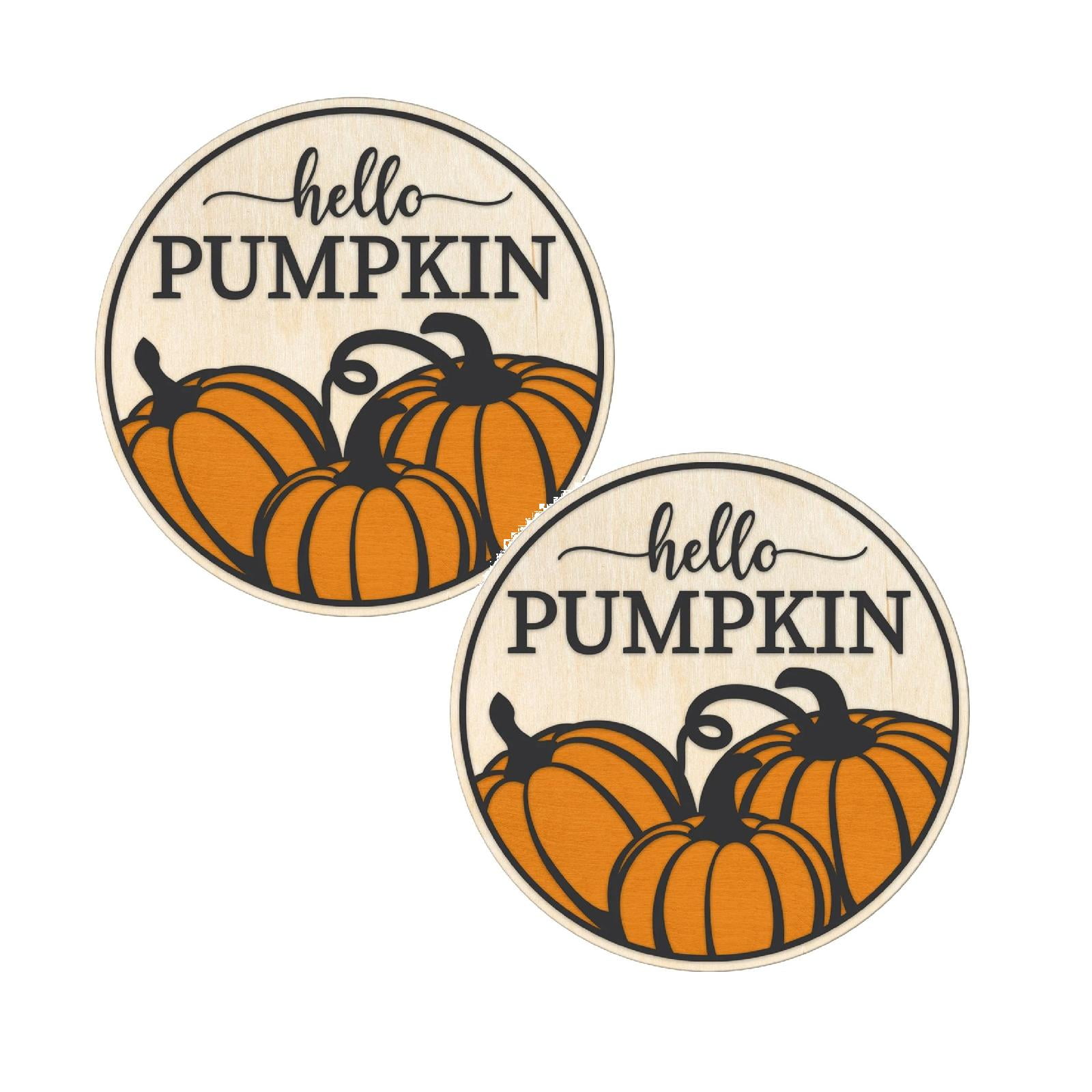 COURAGEDG Autumn Door Sign Welcome Sign Pumpkin Maple Leaf Door Sign ...