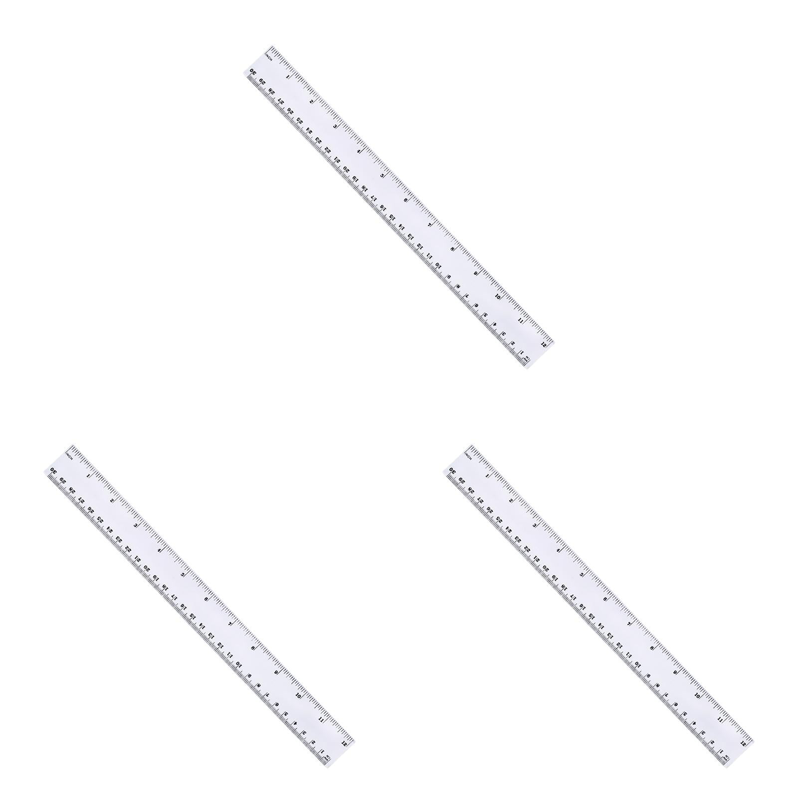 COURAGEDG Clear Ruler 30cm 12 Inch Transparent Ruler With Centimeters ...