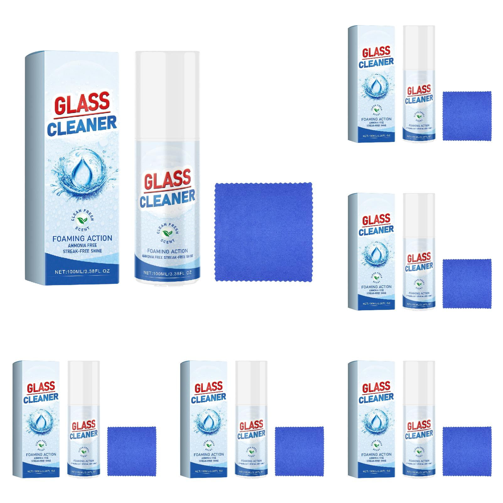 COURAGEDG Glass Cleaner Glass Cleaner Spray Foaming Glass Cleaner With ...