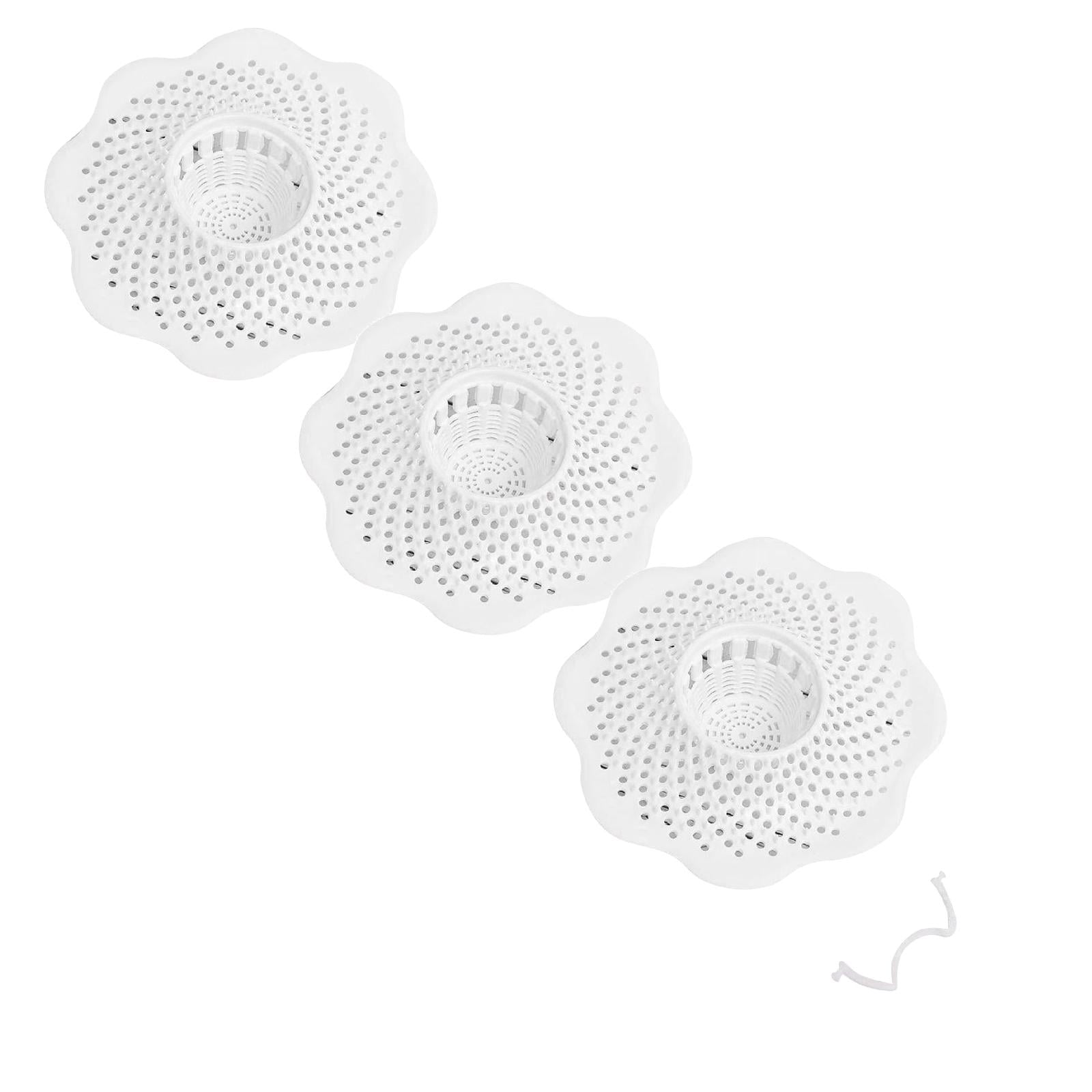COURAGEDG Hair Catcher Bathroom Tub Strainer In White Home Bathroom ...