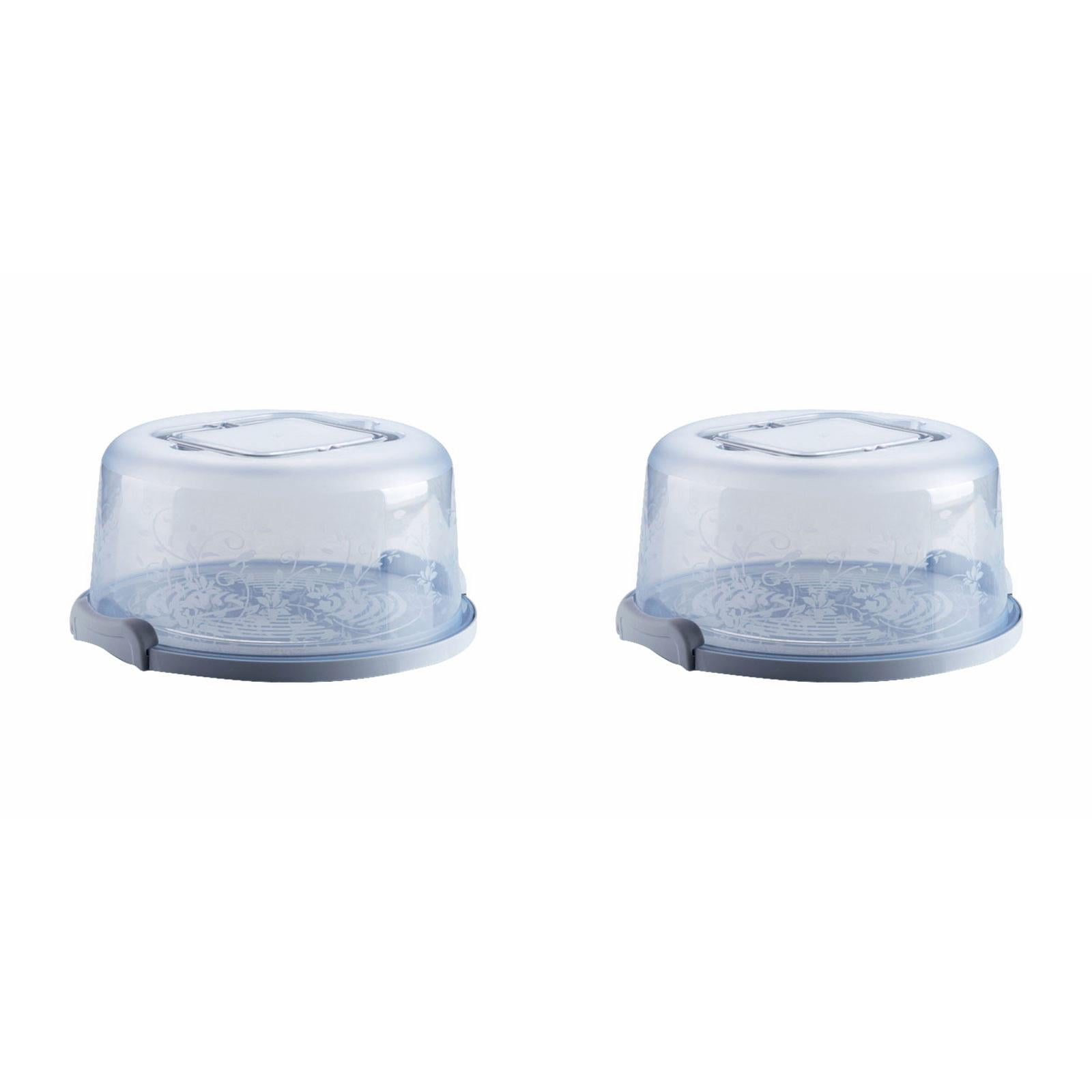 COURAGEDG Round Cake Storage With Handle And Inner Tray 2PCS Baking Pan ...