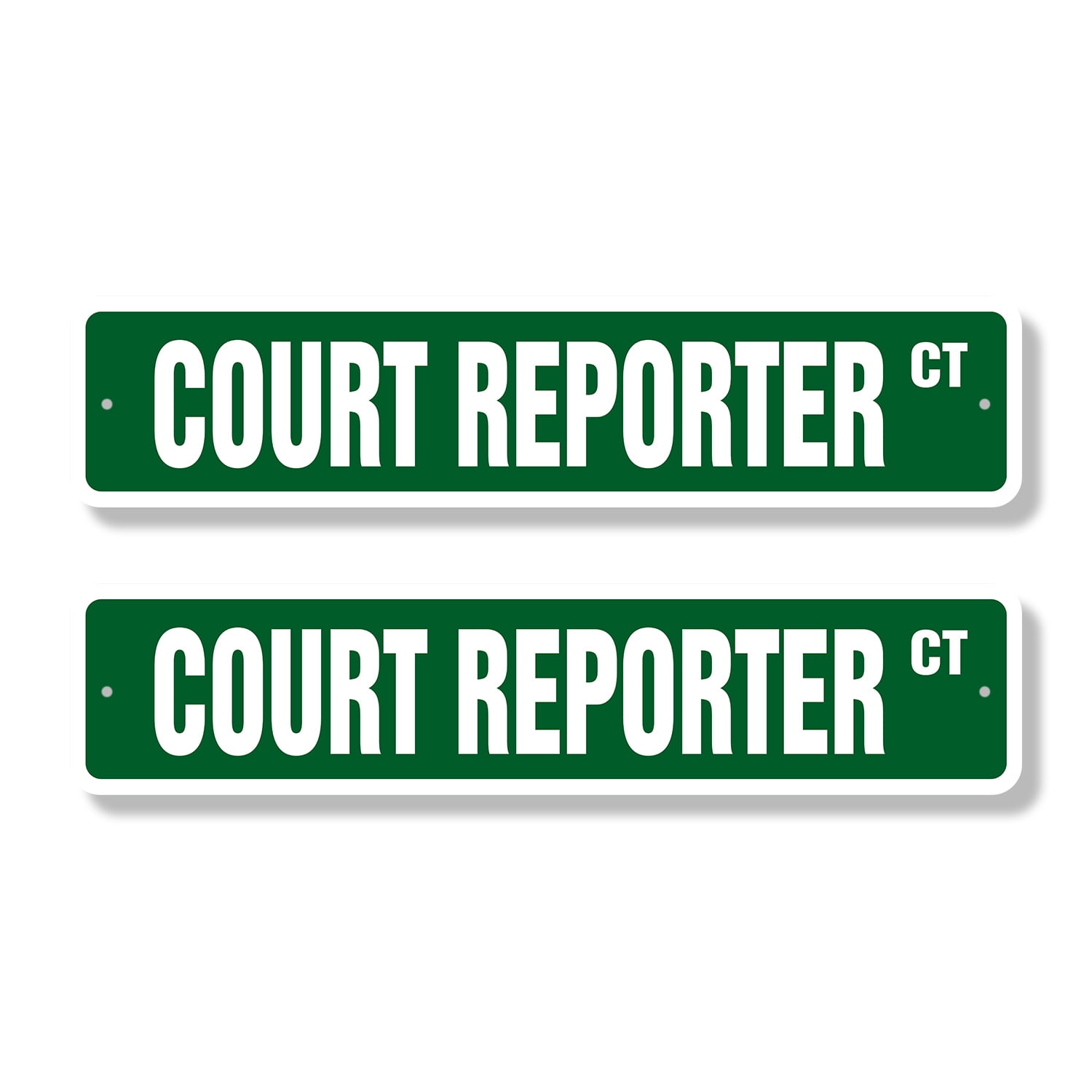 COURT REPORTER Classic Street Sign (2 Pack) justice judge criminal ...