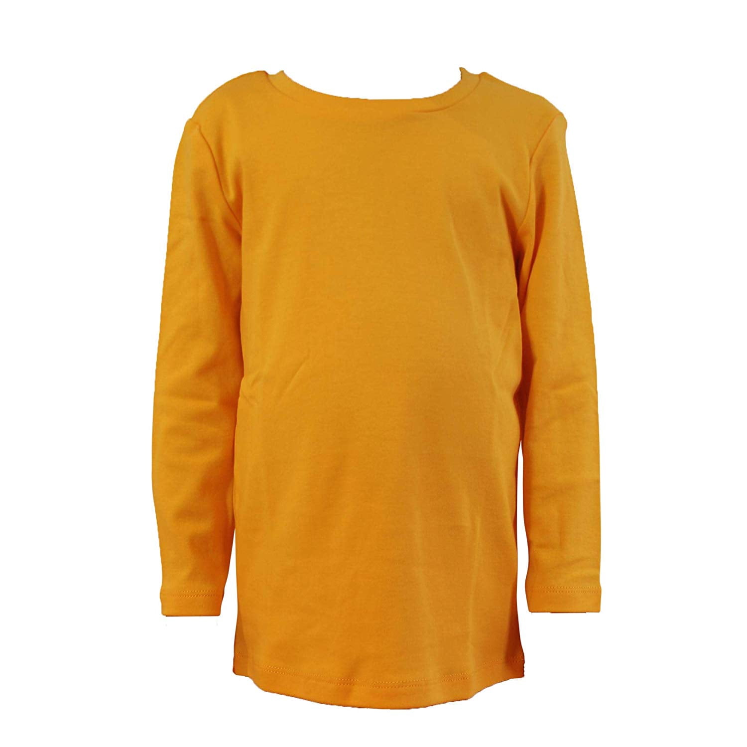 Golden Yellow Kids Long Sleeve Crew Neck Shirt, 2T, 1 piece - Walmart.com