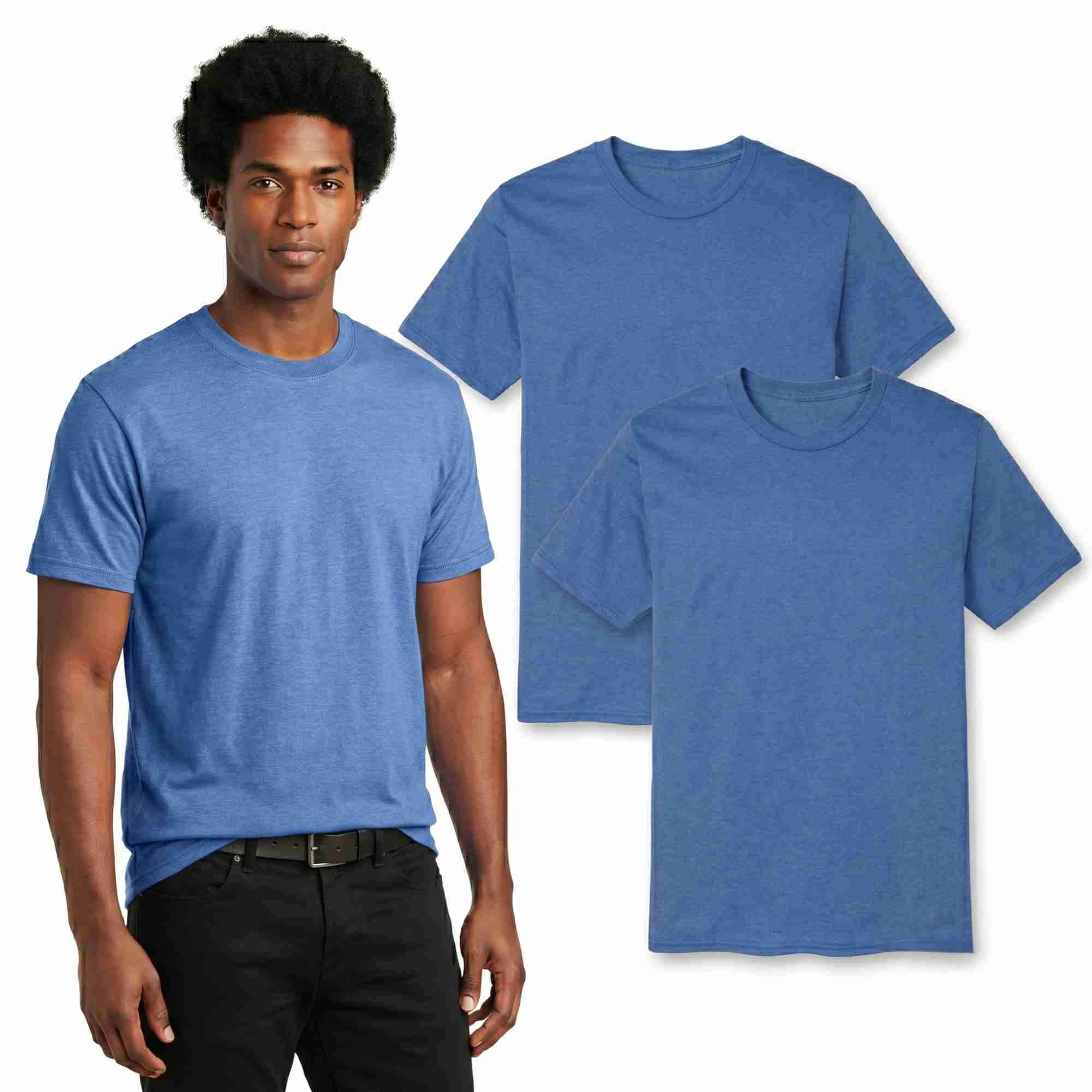 COUVER Men's Durable High Density Cotton Heavyweight T Shirt Retro ...