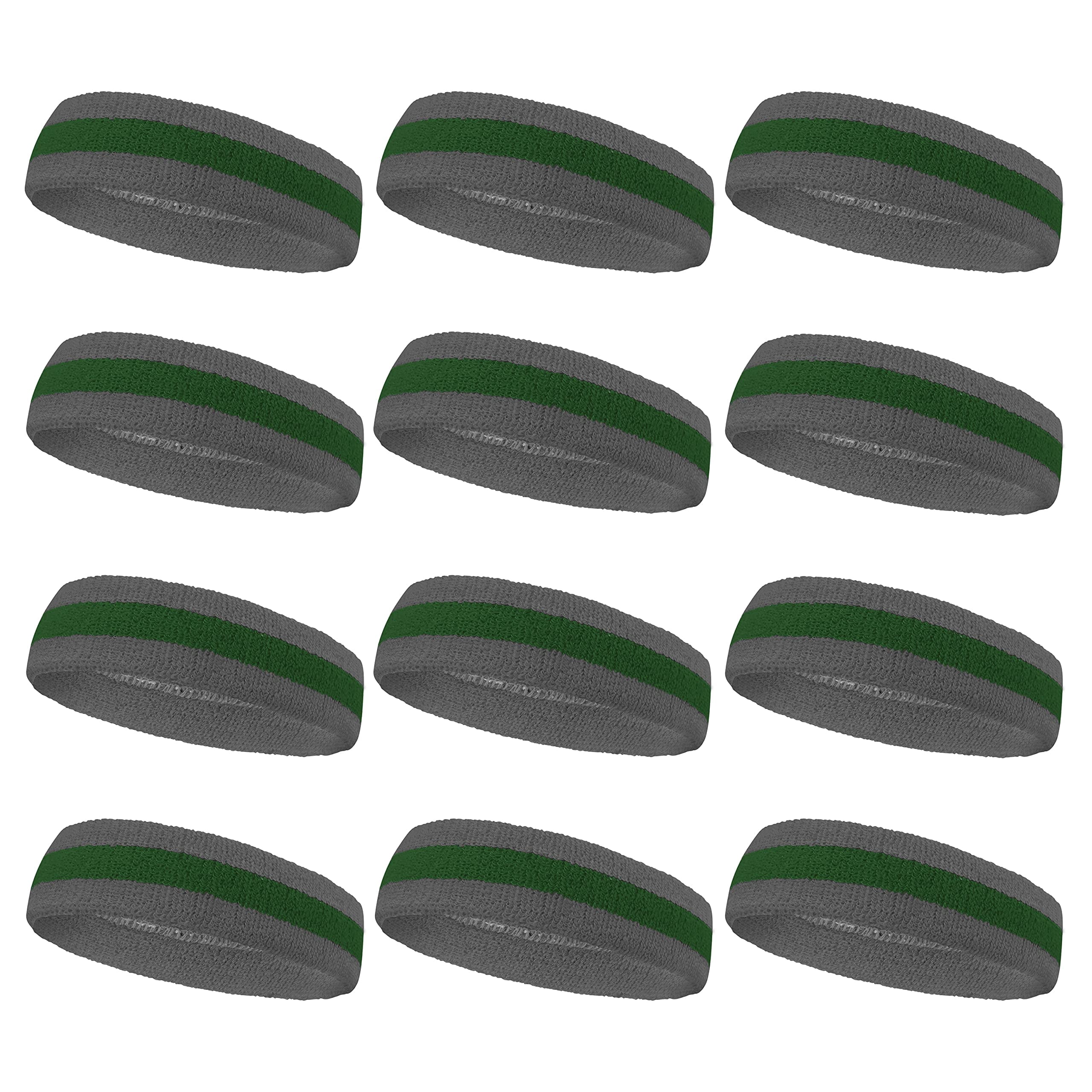 COUVER Stripe Sweat Headbands for Workout, Event, Party Favor, Regular ...