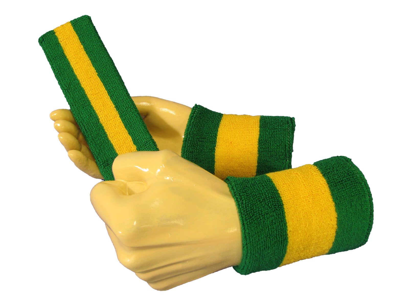 COUVER Sweatband Set Sports Headband Wristband Set Terry Cloth Moisture ...