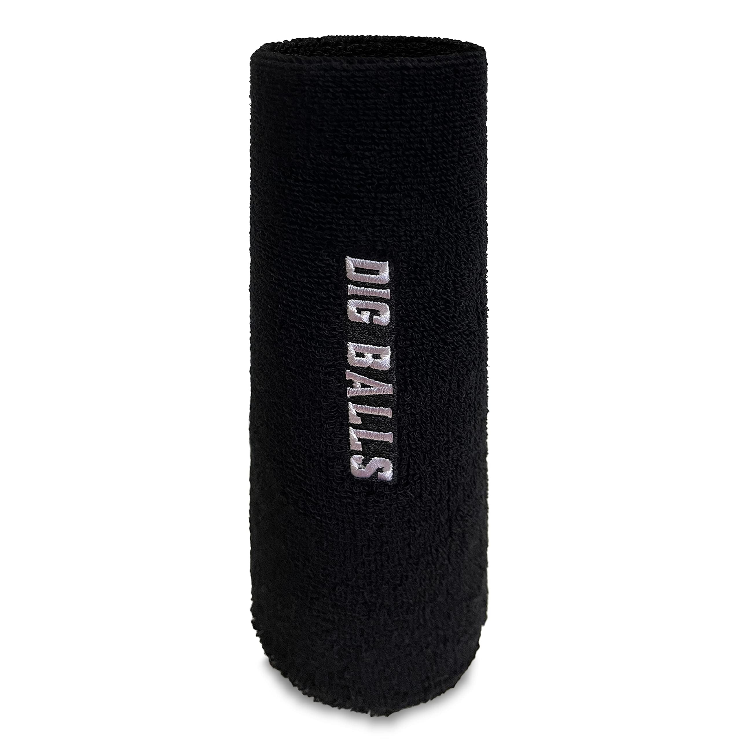 COUVER Volleyball Elbow DIG BALLS Sleeve 9" Long, Black/White (1 Piece ...