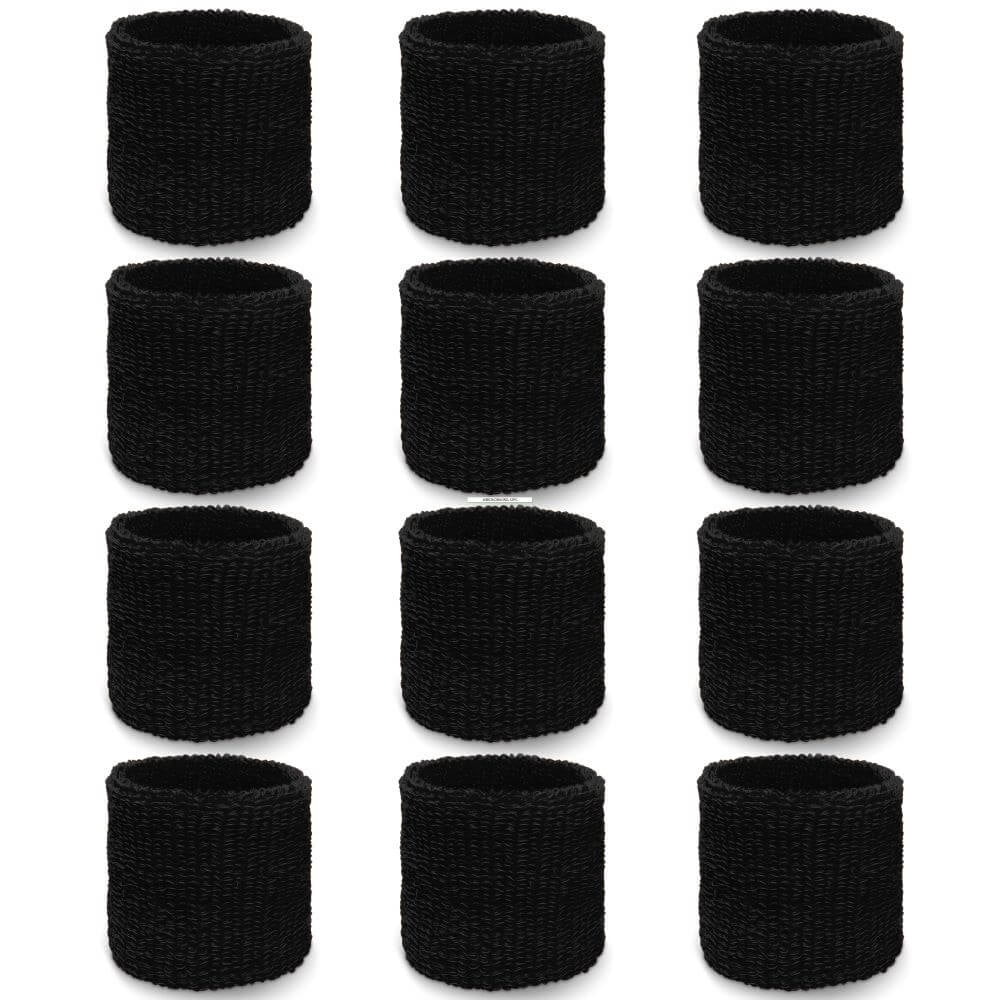 COUVER Wristbands for Events - Adult Black Cotton Terry Colth Cheap ...