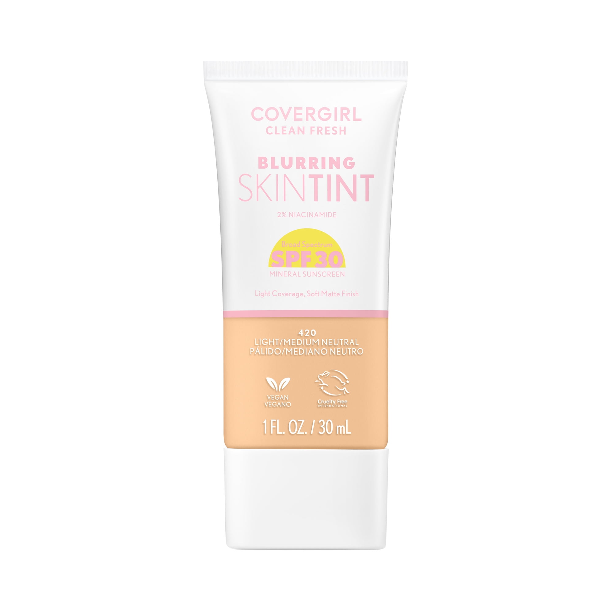 COVERGIRL Clean Fresh Blurring Skin Tint SPF30 Light/Medium Neutral 1 ...