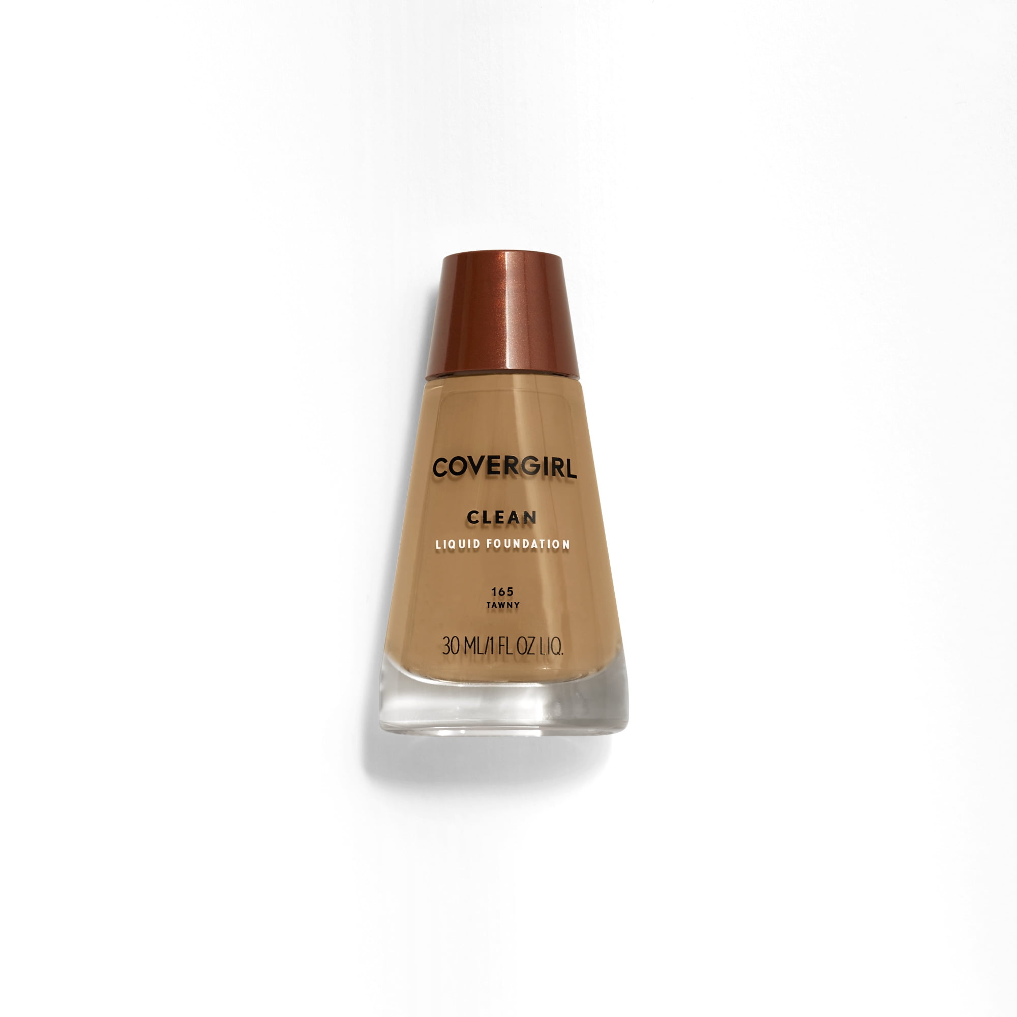 COVERGIRL Clean Liquid Foundation, 165 Tawny, Natural Smooth 1 fl oz ...