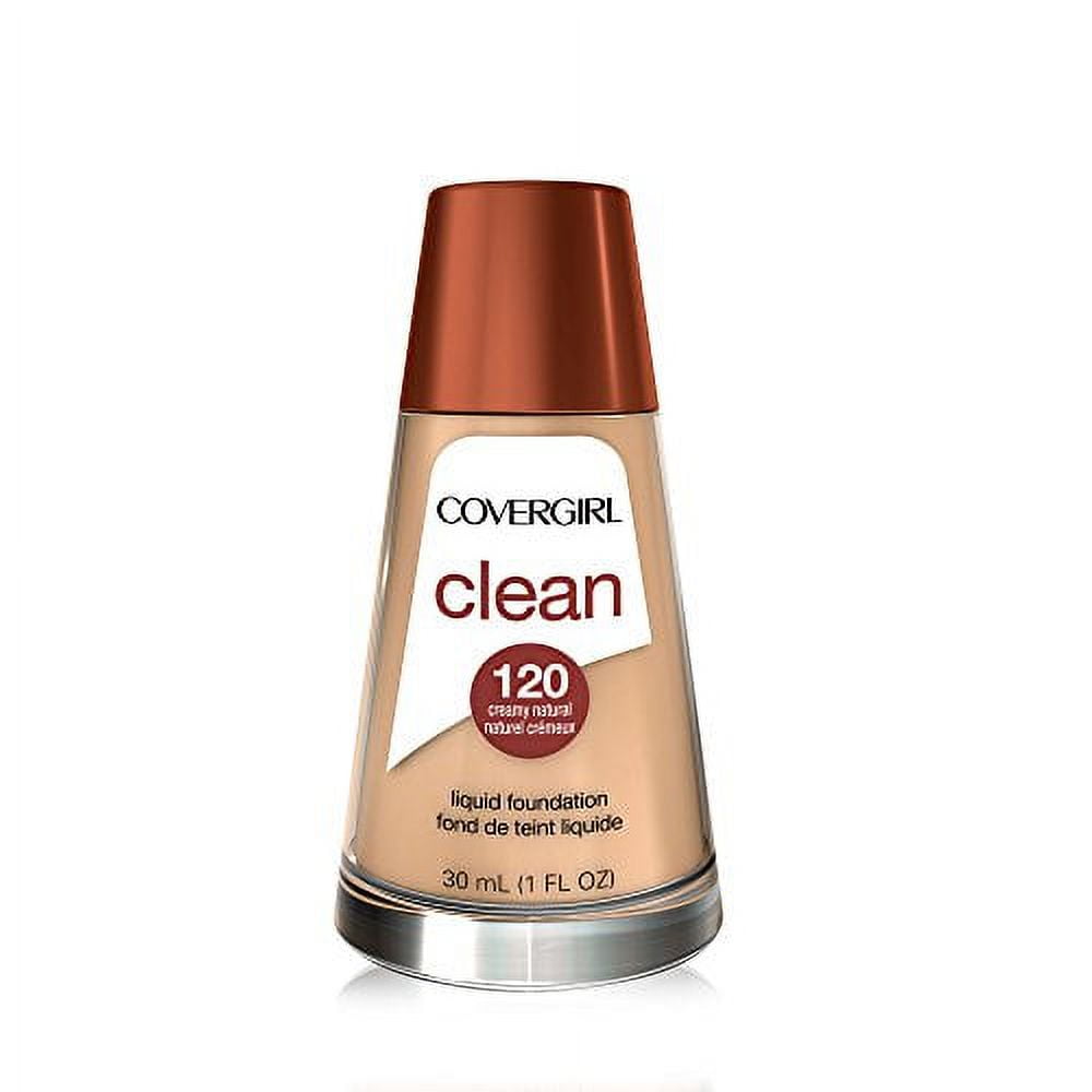 COVERGIRL Clean Makeup Foundation, Creamy Natural 120, 1 oz ...