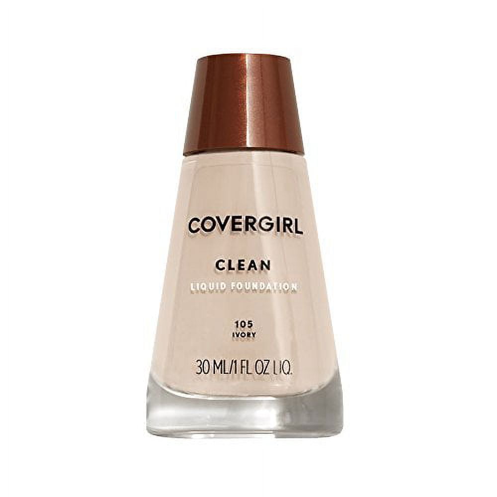 COVERGIRL Clean Makeup Foundation Normal Skin Ivory 105, 1 oz ...