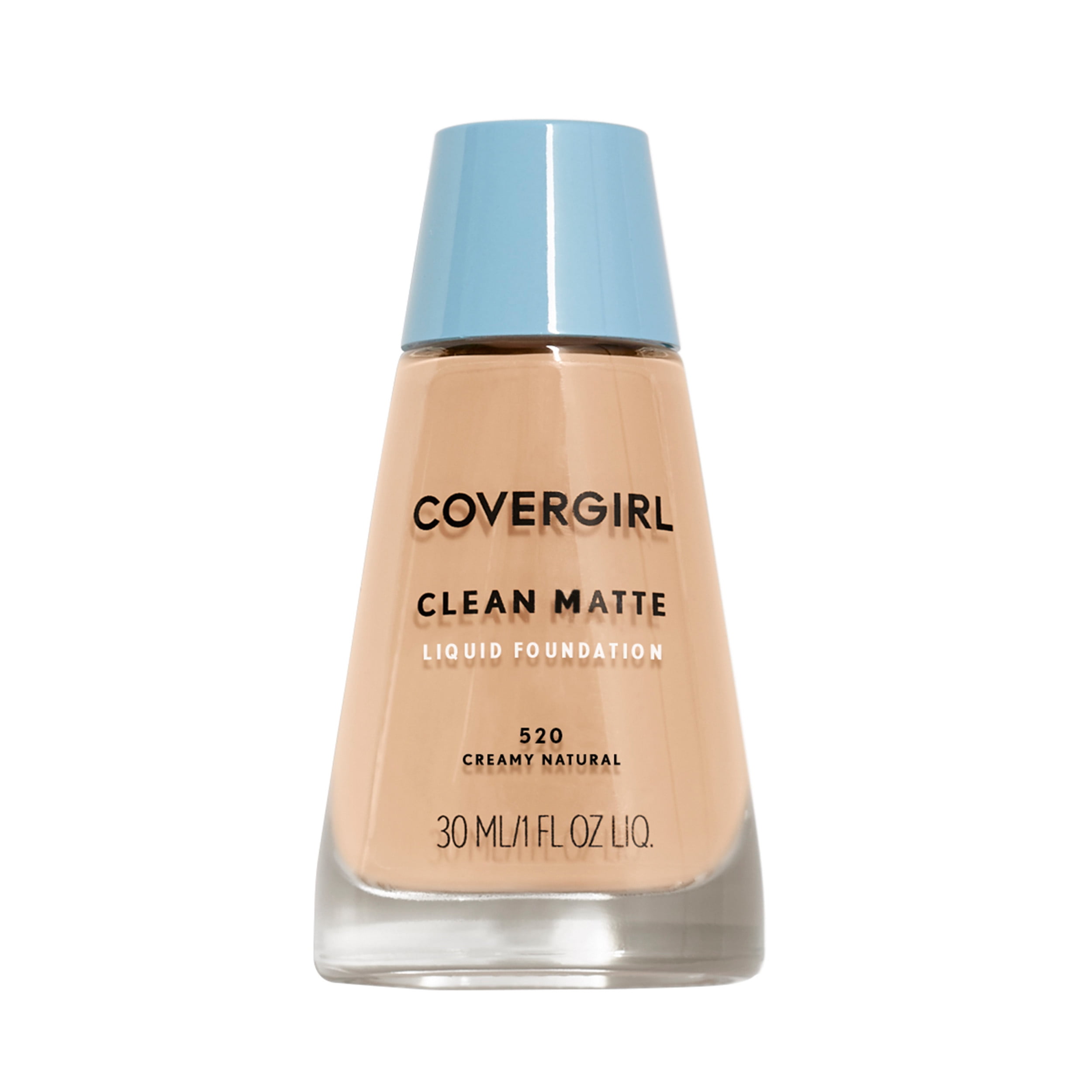 COVERGIRL Clean Matte Liquid Foundation, 520 Creamy Natural, 1 fl oz ...