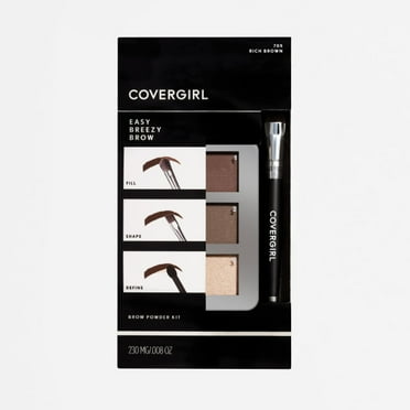 Revlon ColorStay Brow Kit - Dark Brown, Long-Wearing Powder & Pomade ...