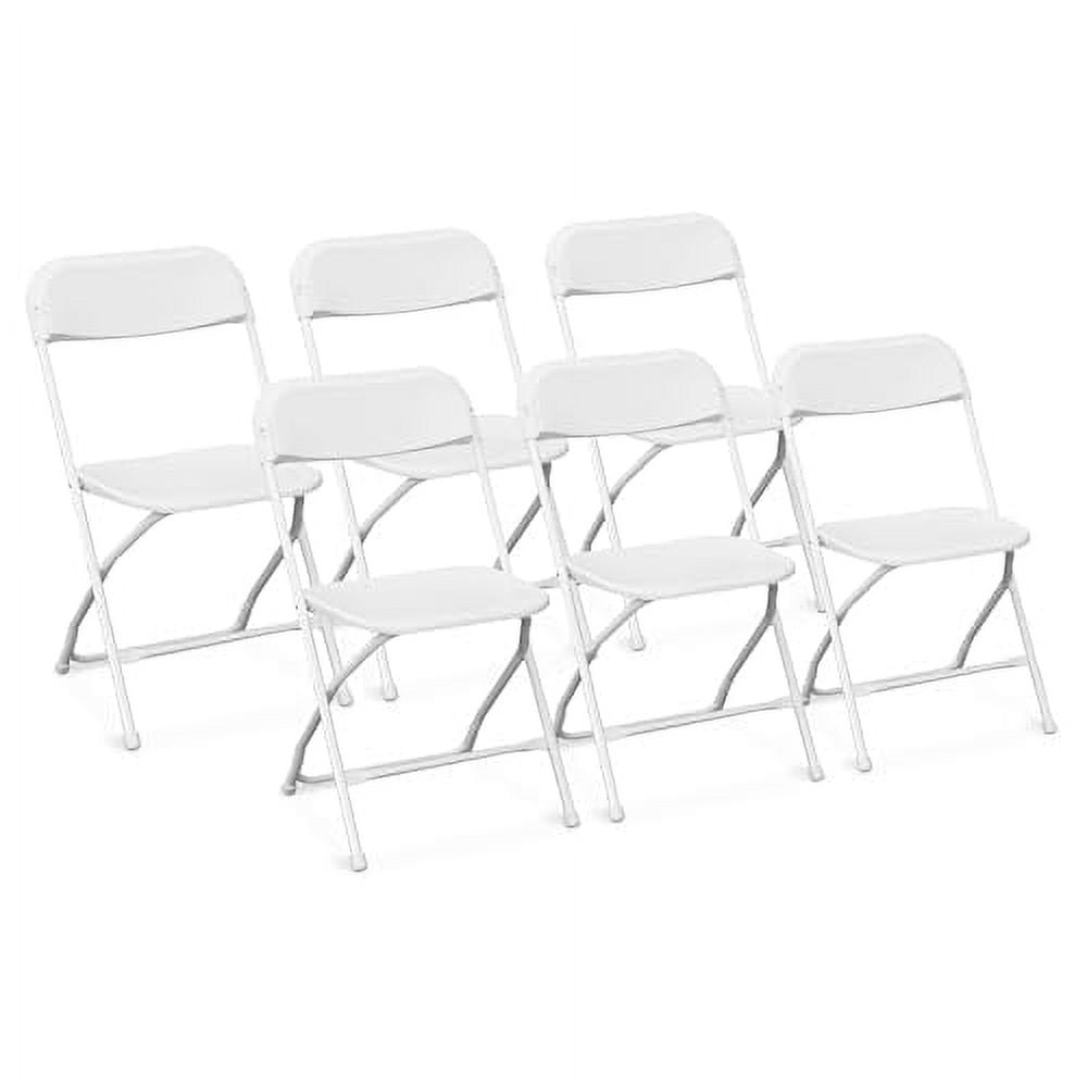 COVERONICS 6 Pack Plastic Folding Chair, Portable Steel Frame Party ...