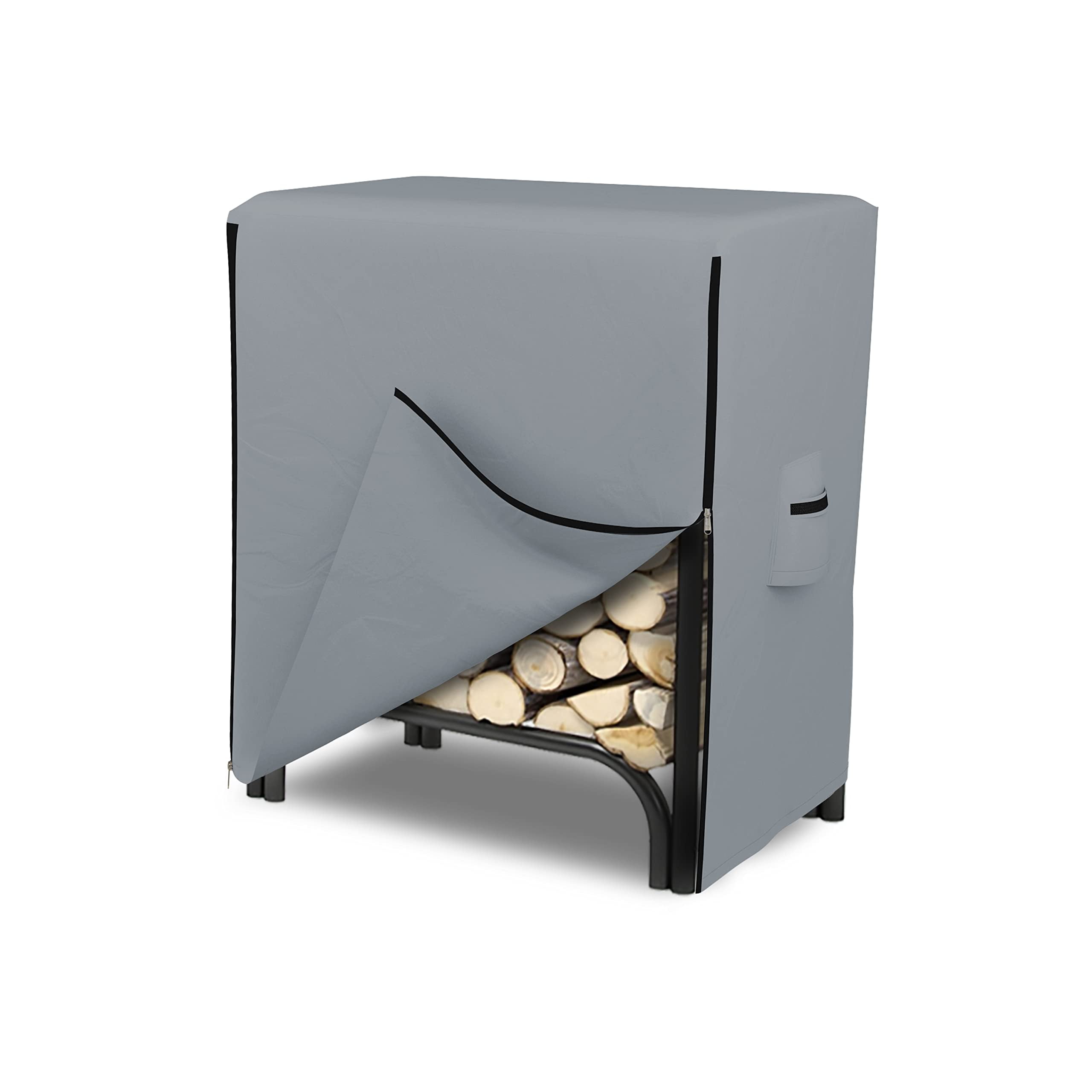 COVERS&ALL Outdoor Firewood Log Rack Cover - 100% Waterproof Heavy Duty ...