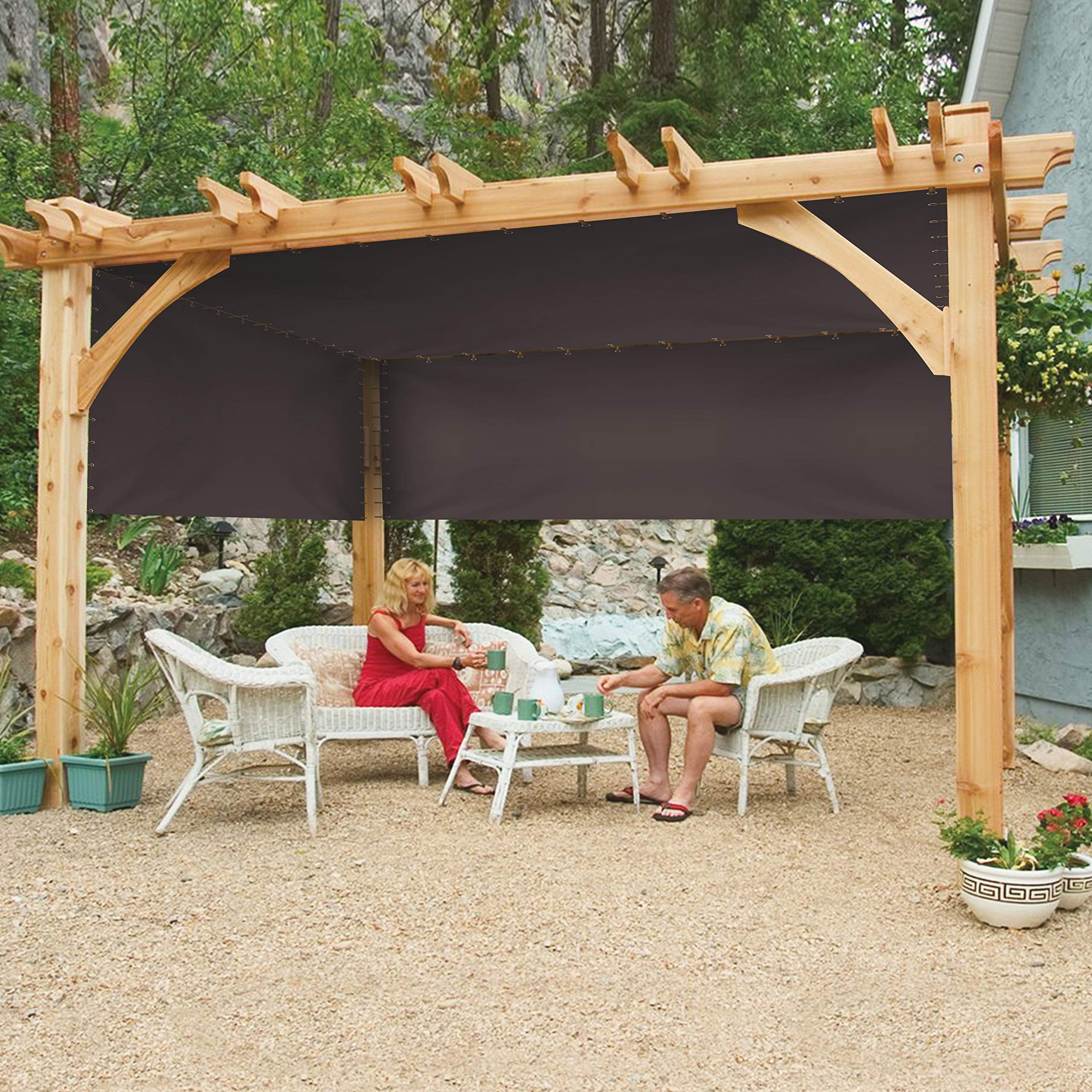 COVERS&ALL Outdoor Universal Replacement Shade Cover for Canopy Pergola ...