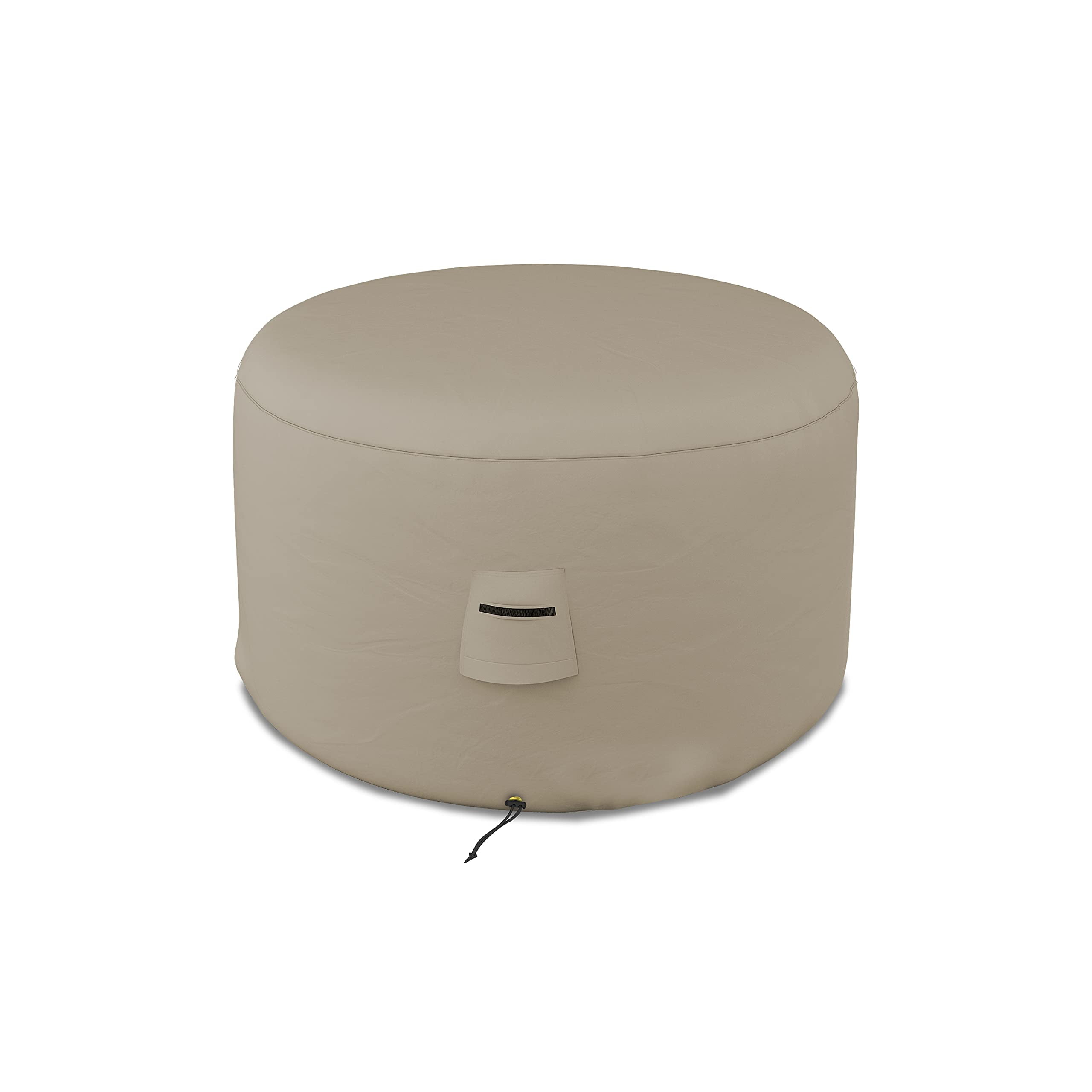 COVERS&ALL Round Ottoman Cover, 12 Oz PVC Waterproof, UV & Weather ...