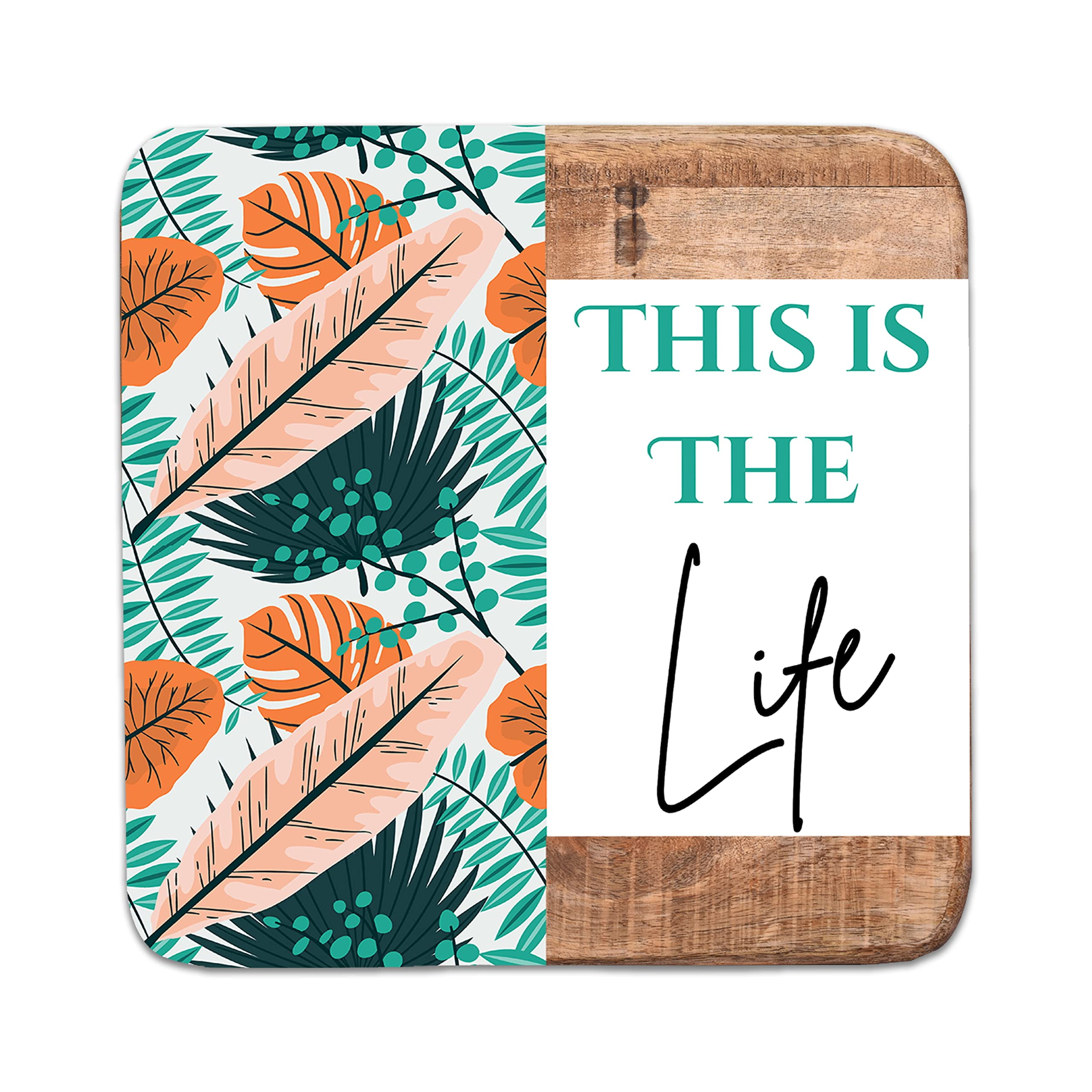 COVERS&ALL Wooden Patio Sign Made of Solid Mango Wood with 3 Planks, UV ...