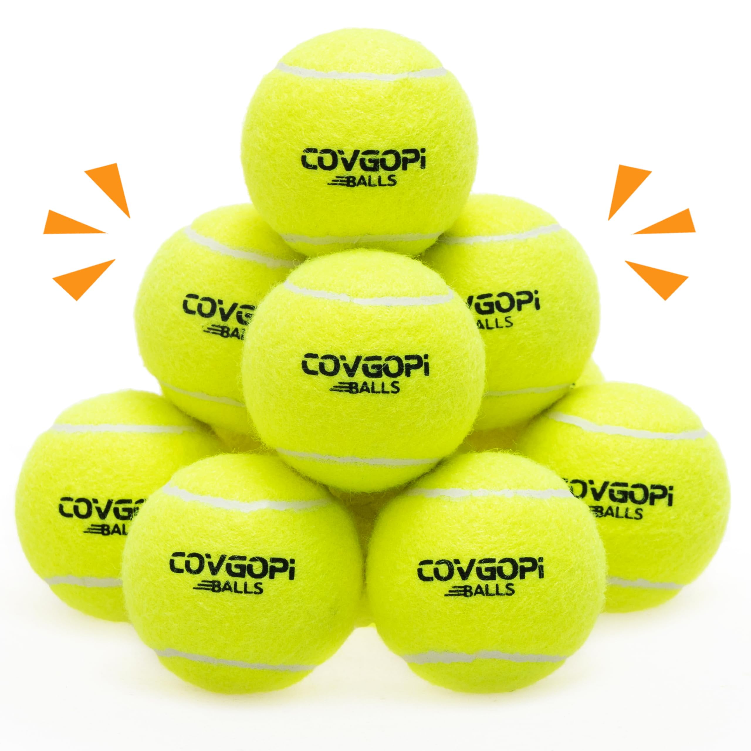 COVGOPI Dog Tennis Balls SBF3 12 Pack - Squeaky Interactive Dog Ball ...