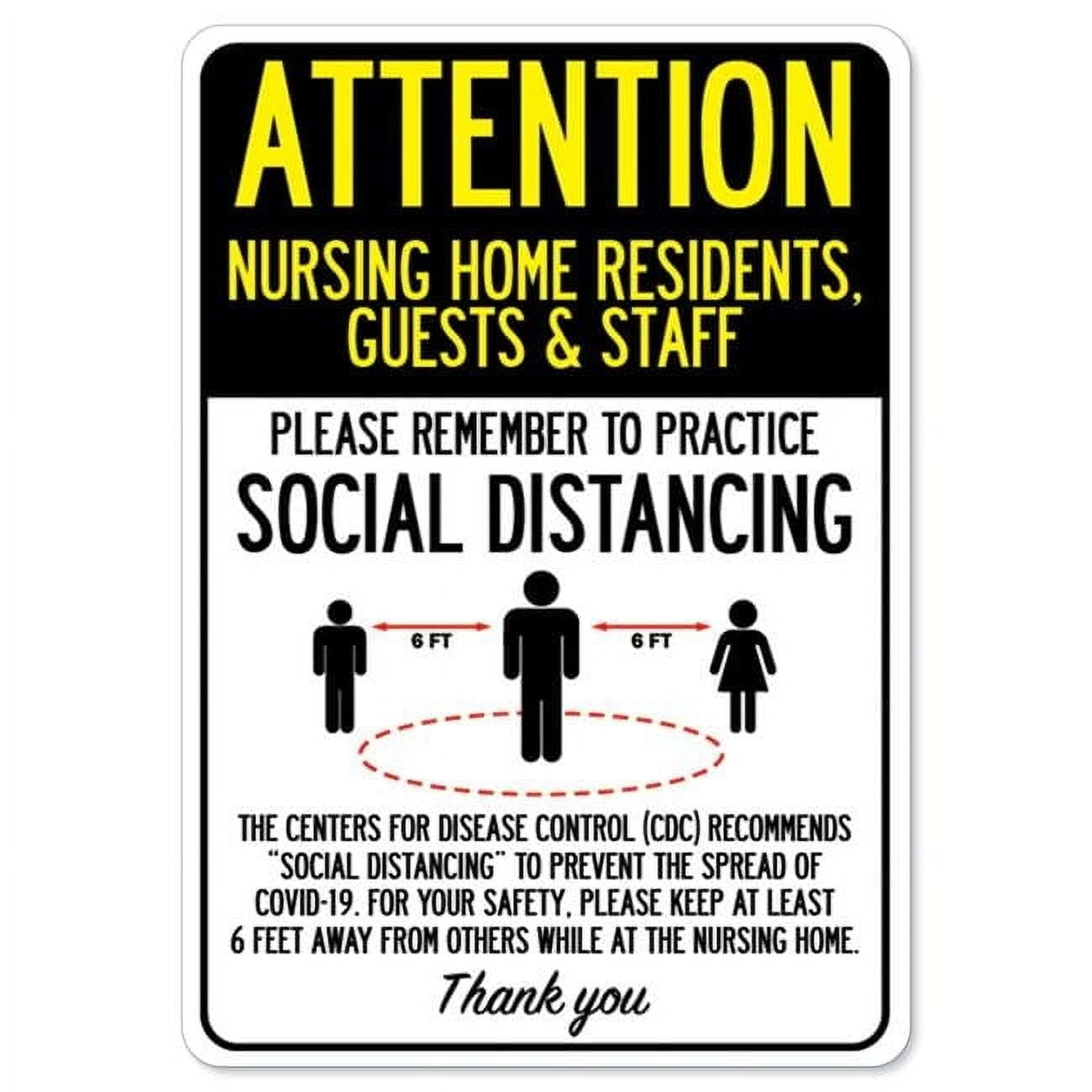 SignMission OS-NS-D-1014-25384 Covid-19 Notice Sign - Attention Nursing ...