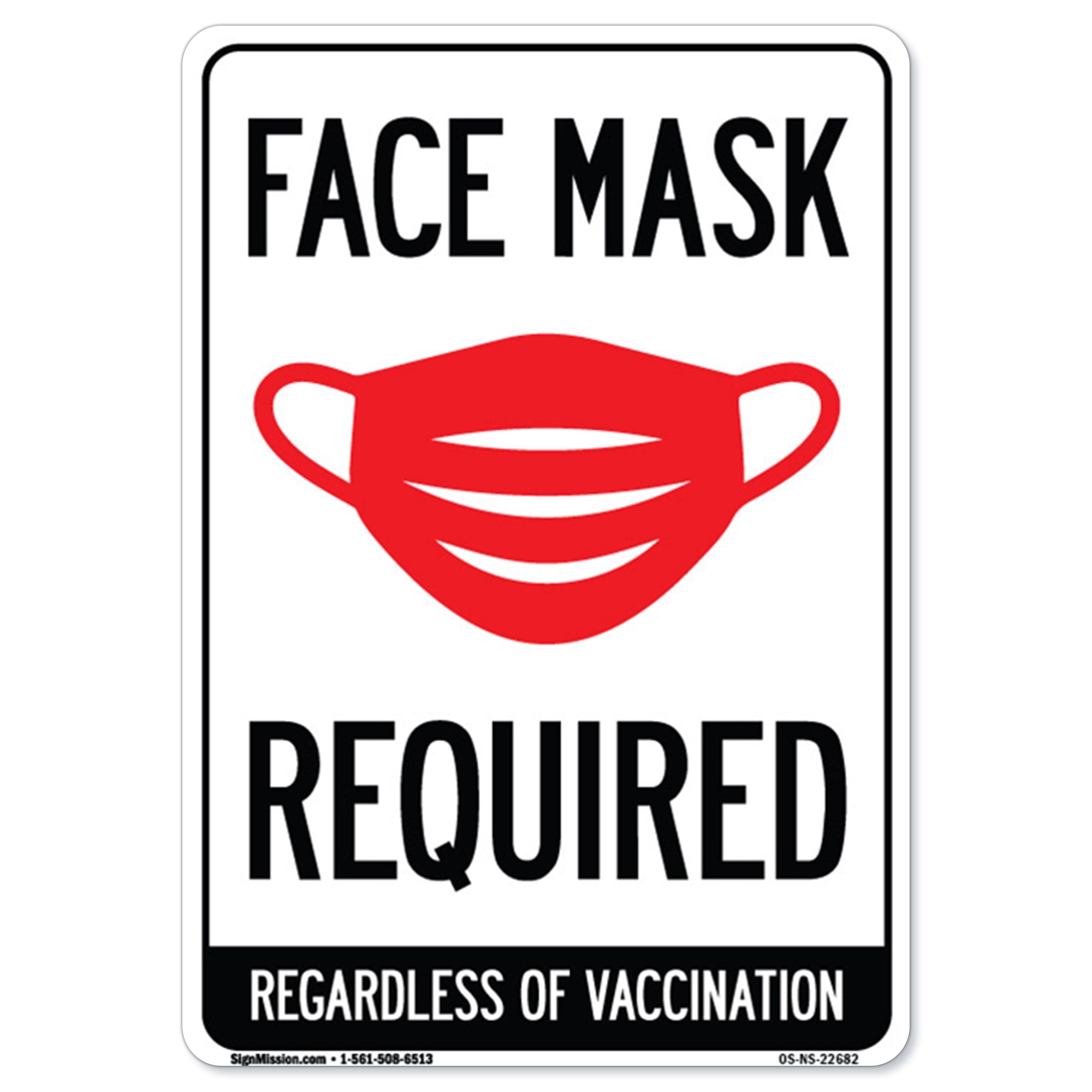 COVID-19 Notice Sign - Face Mask Required | Peel And Stick Wall Graphic ...