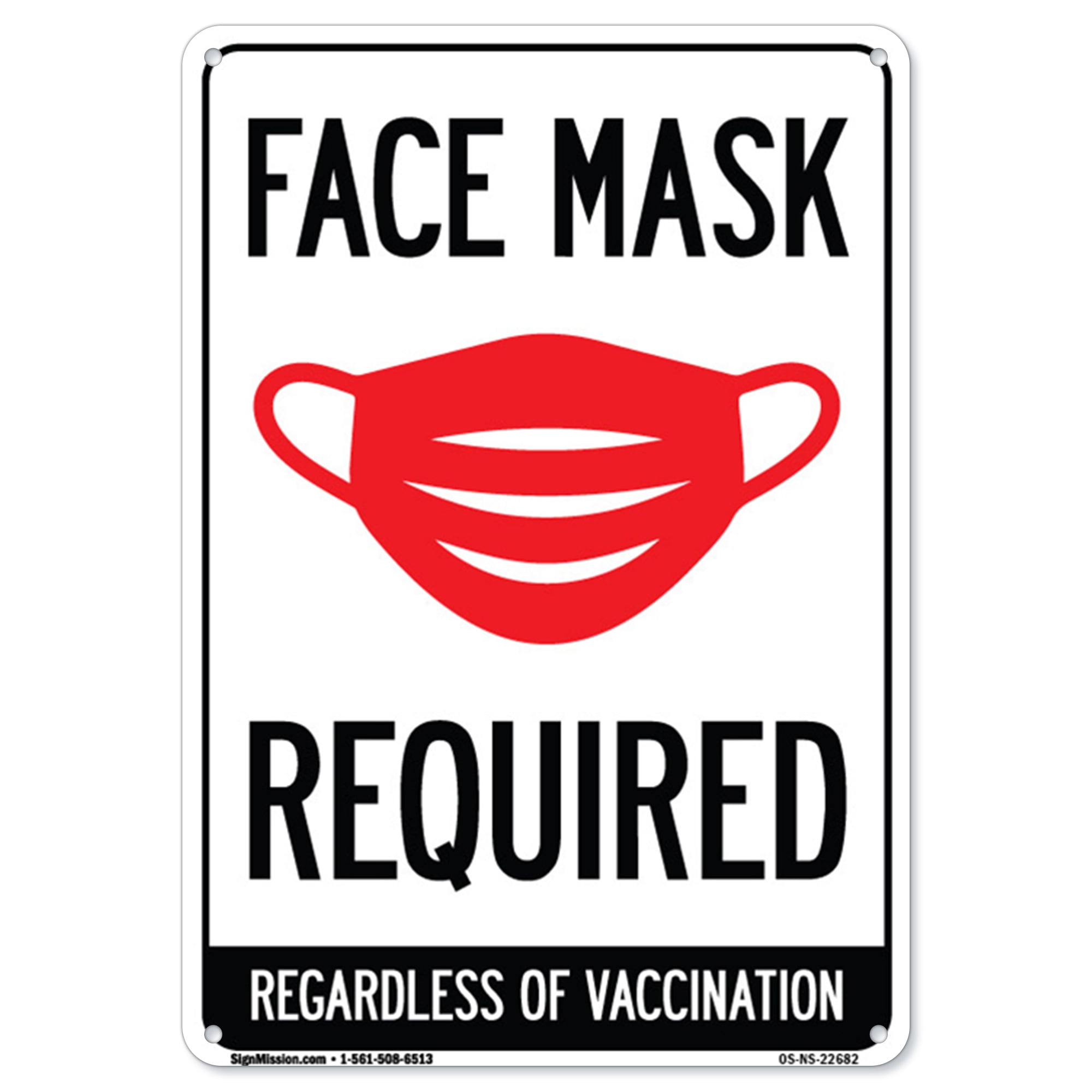 COVID-19 Notice Sign - Face Mask Required | Plastic Sign | Protect Your ...