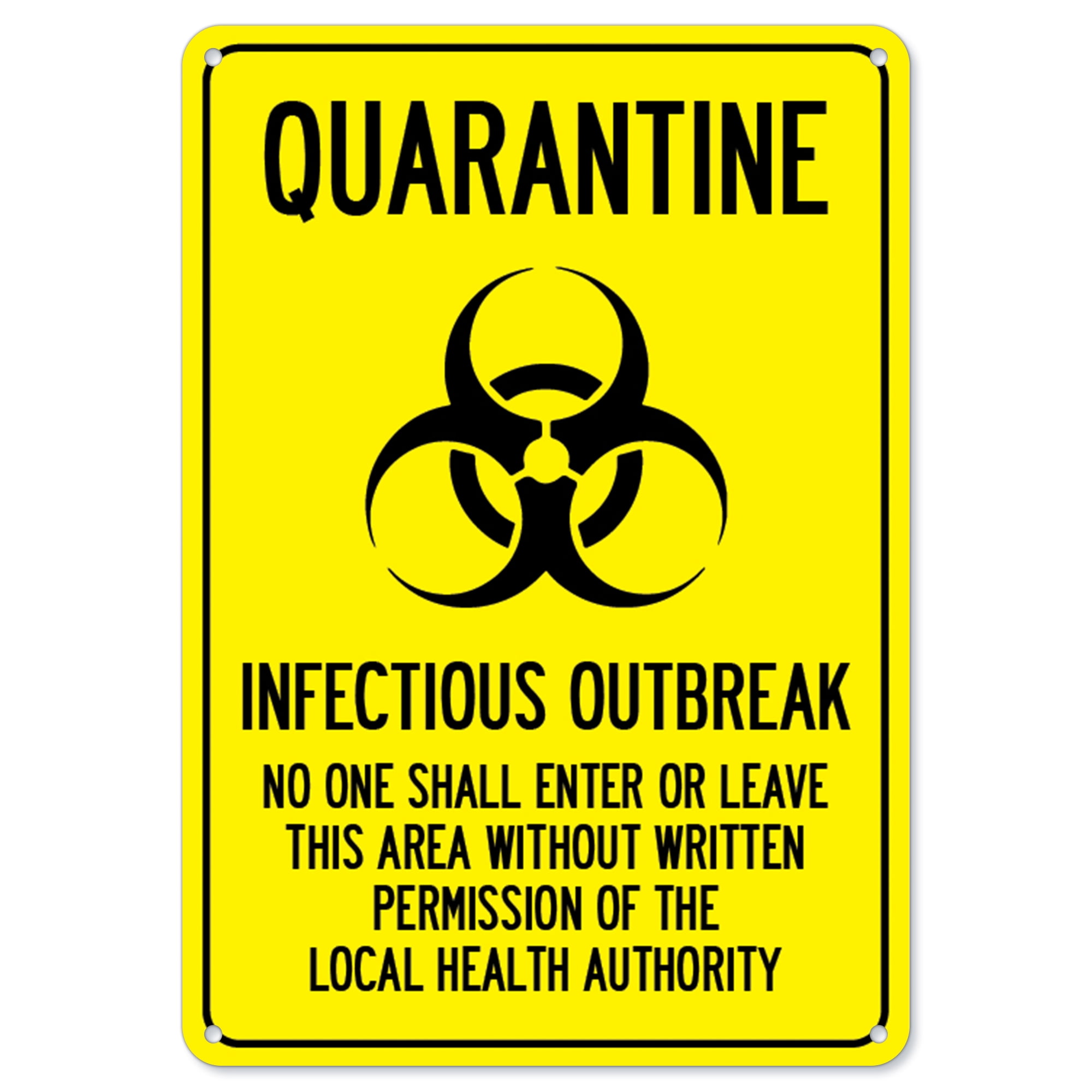 COVID-19 Notice Sign - Quarantine Infectious Outbreak No One Shall ...