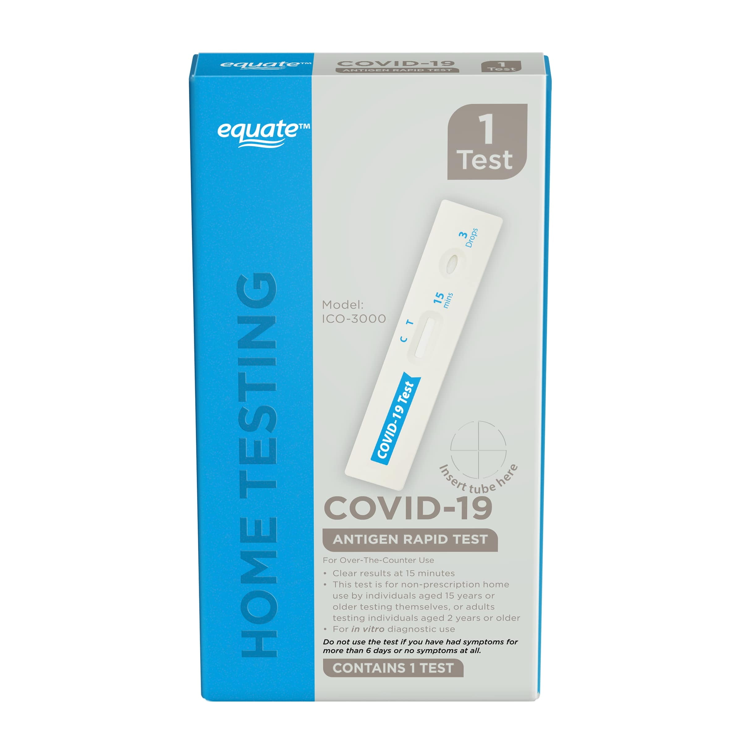 Equate COVID-19 Antigen Rapid at Home Test Kit, Results in 15 Minutes ...