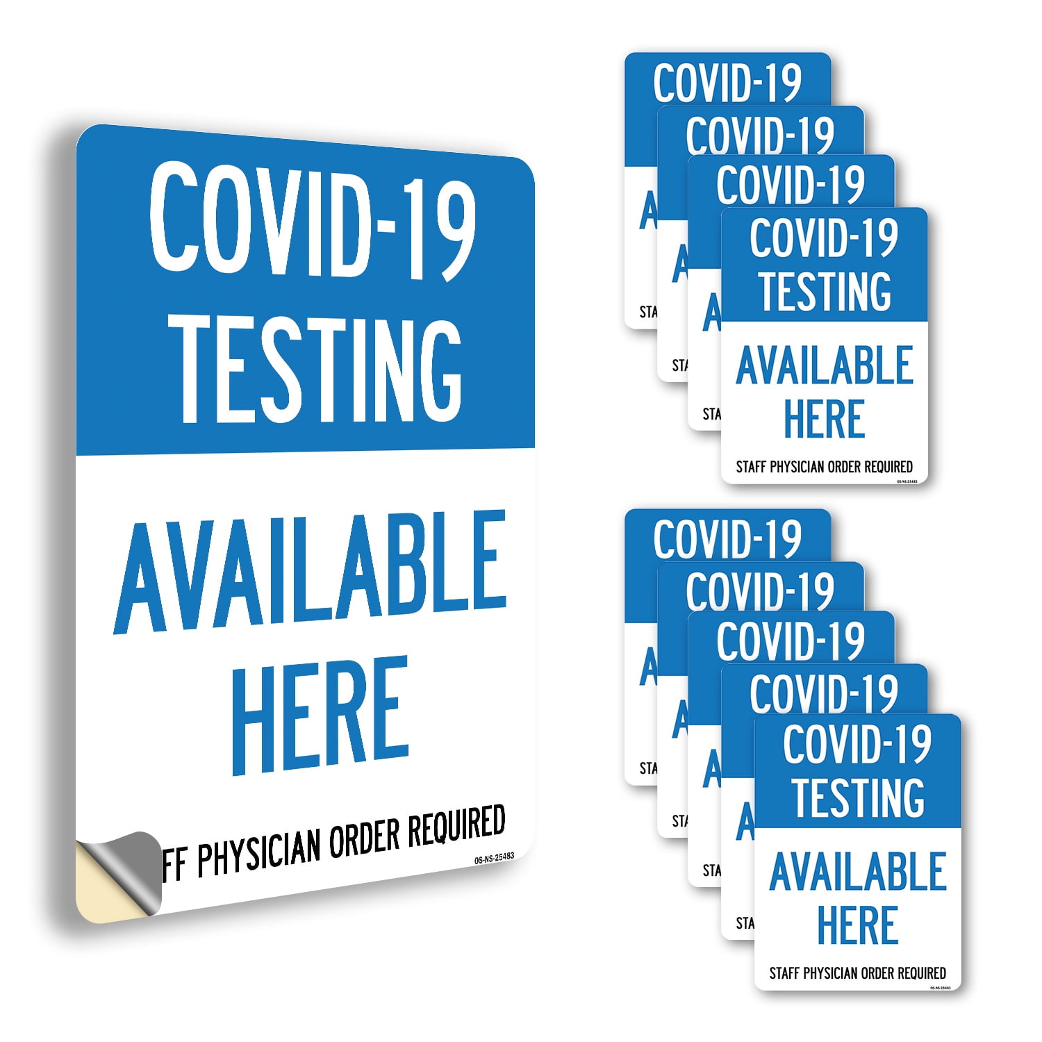 COVID-19 Testing Available Here Public Safety Vinyl Decal Label 10 Inch ...