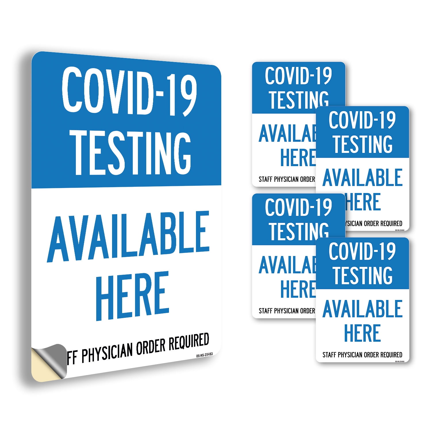 COVID-19 Testing Available Here Public Safety Vinyl Decal Label 5 Inch ...