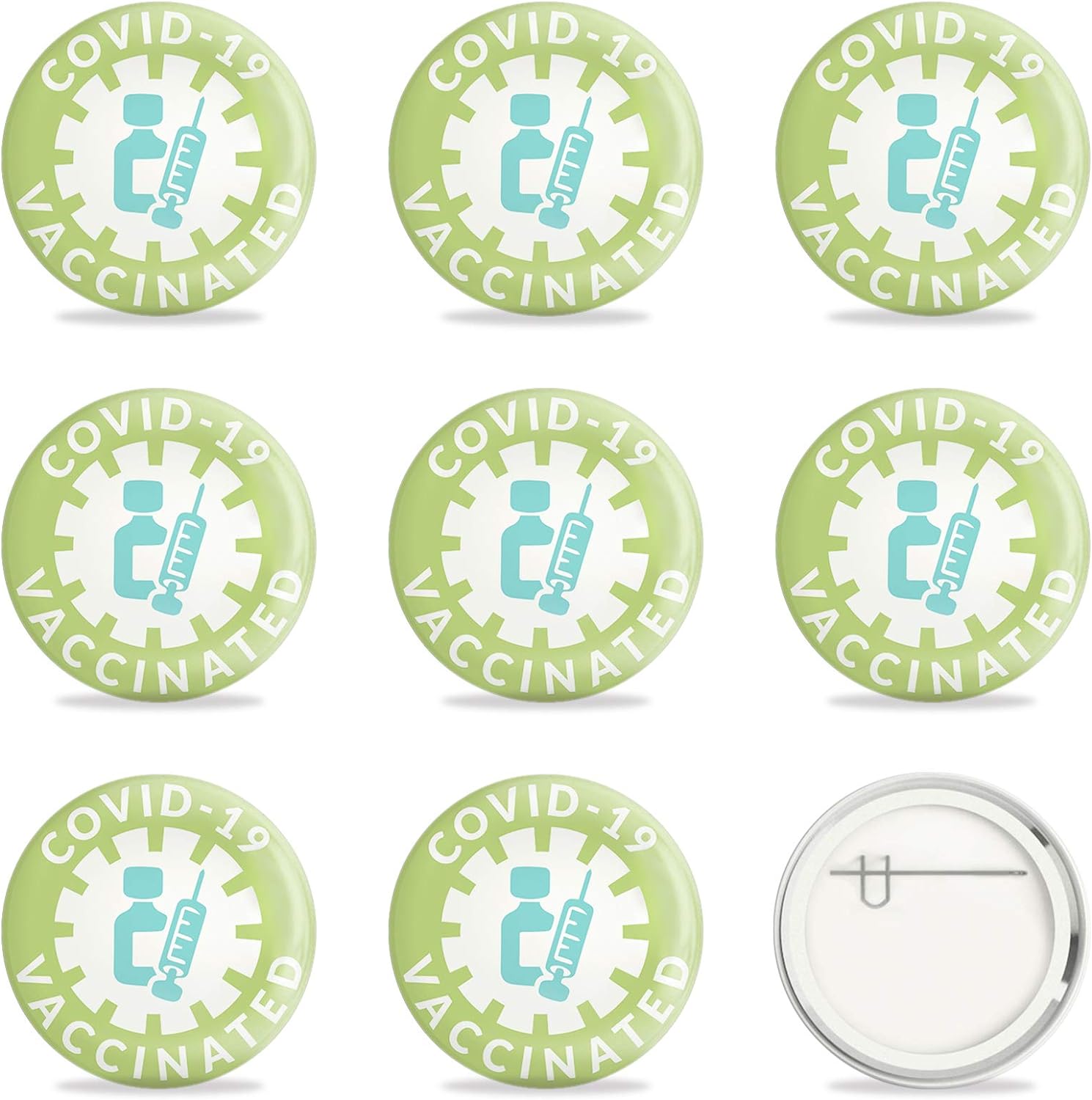 COVID-19 Vaccine Buttons 2-1/4 Inch Vaccine Button Pins for Men's/Women ...