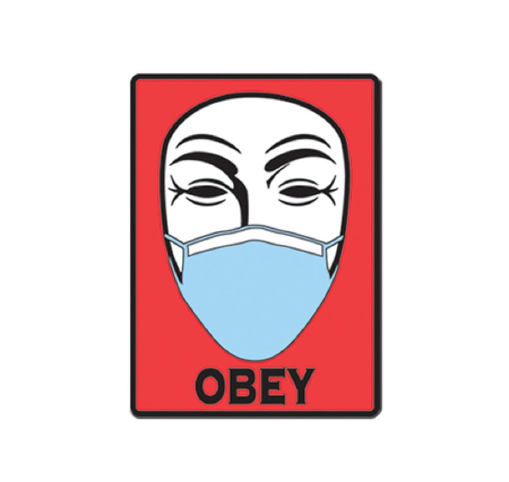 COVID SPECIAL WEAR MASK STAY SAFE, PIN - Obey Masked Guy Fawkes ...
