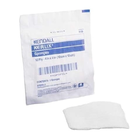 COVIDIEN 6120 Fluff Dressing Kerlix Gauze Fluff 12-Ply 4x4 Inch Square ...