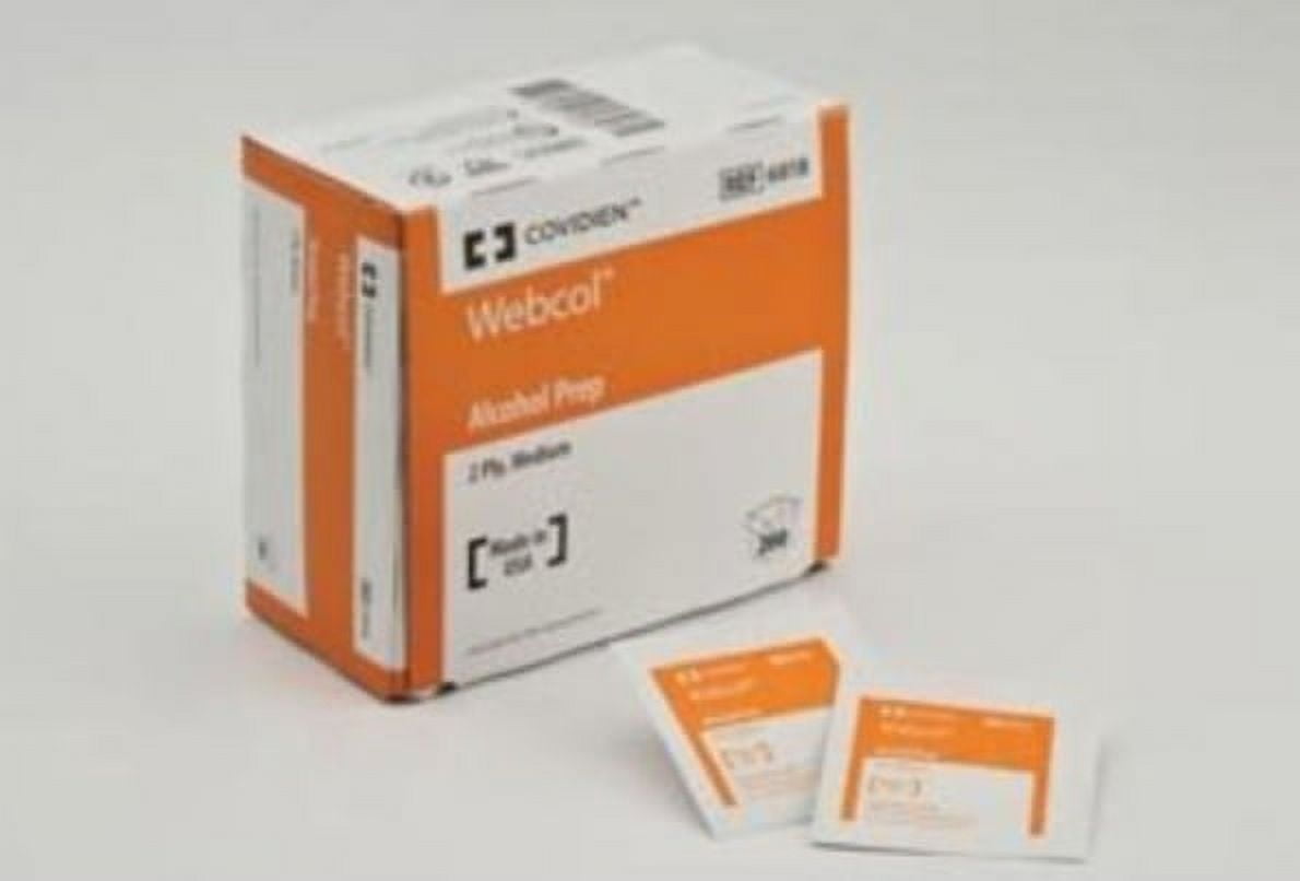 COVIDIEN Webcol Sterile Isopropyl Alcohol 70% Skin Prep Pad Individual ...