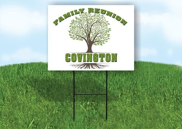 COVINGTON FAMILY REUNION GR TREE 18 in x 24 in Yard Sign Road Sign with ...