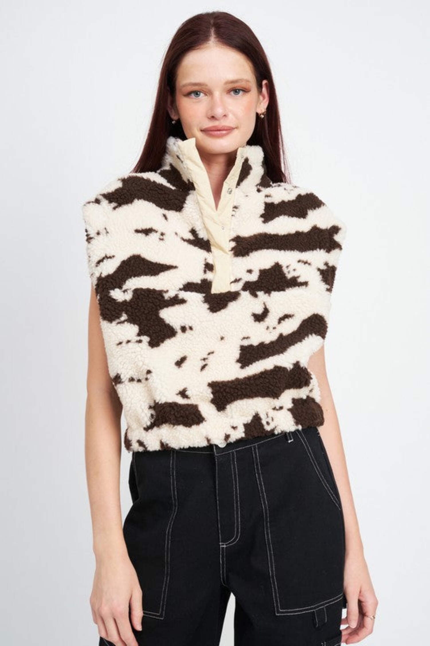 COW PRINT VESTS WITH ZIPPER - Walmart.com