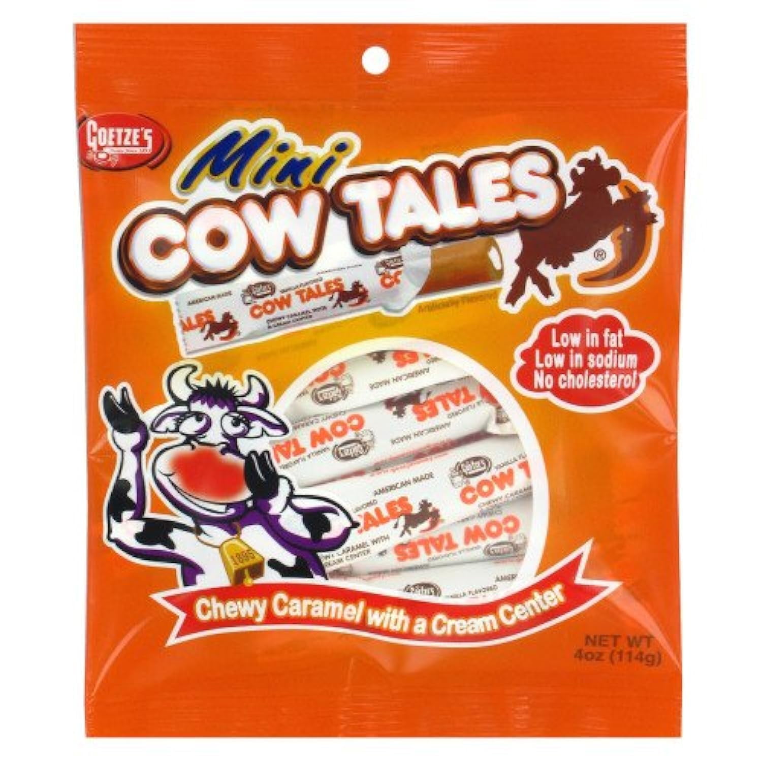 COW TALES TI12 CANDY MINIS CARAMEL WITH CREAM FILLING 4 OZ BAG ...