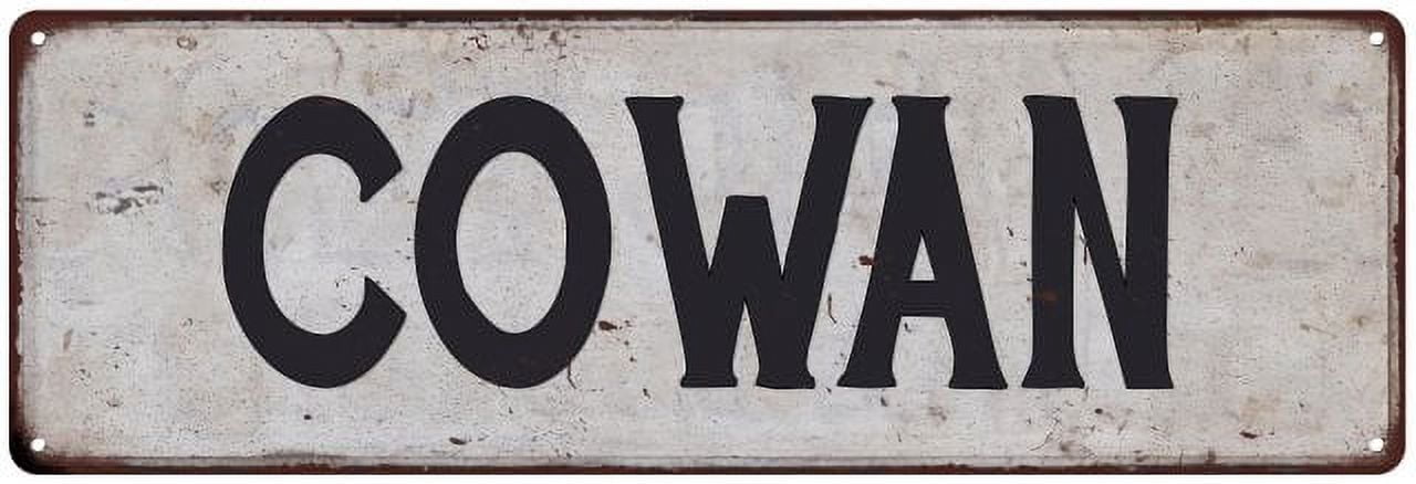 COWAN Vintage Look Rustic Chic Metal Sign 8x24 108240036361 - Walmart.com