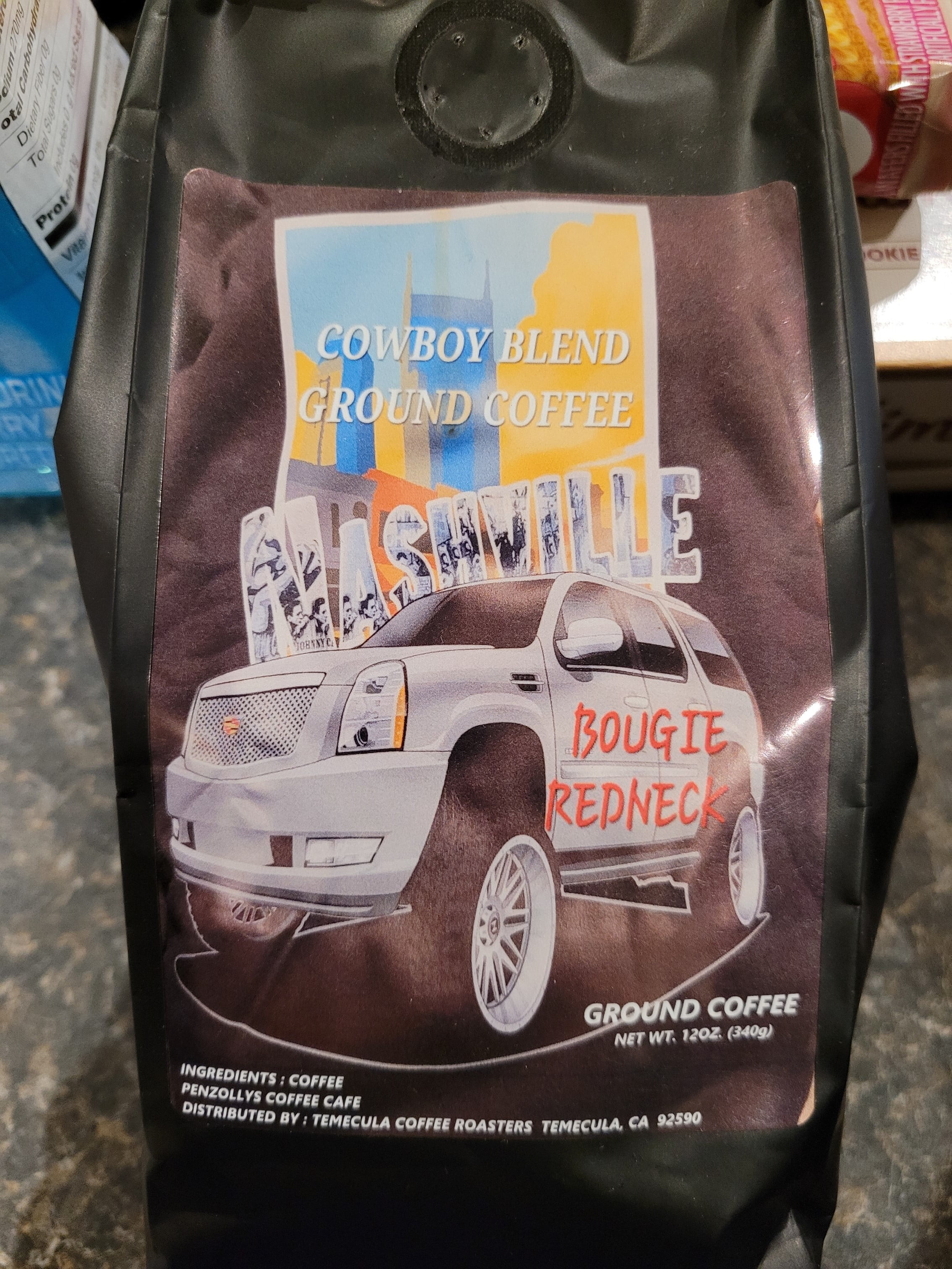 COWBOY BLEND 12oz. WITH DARK AND MEDIUM ROASTED COFFEE. COCOA,CARAMEL, & VANILLA TONES - Walmart.com
