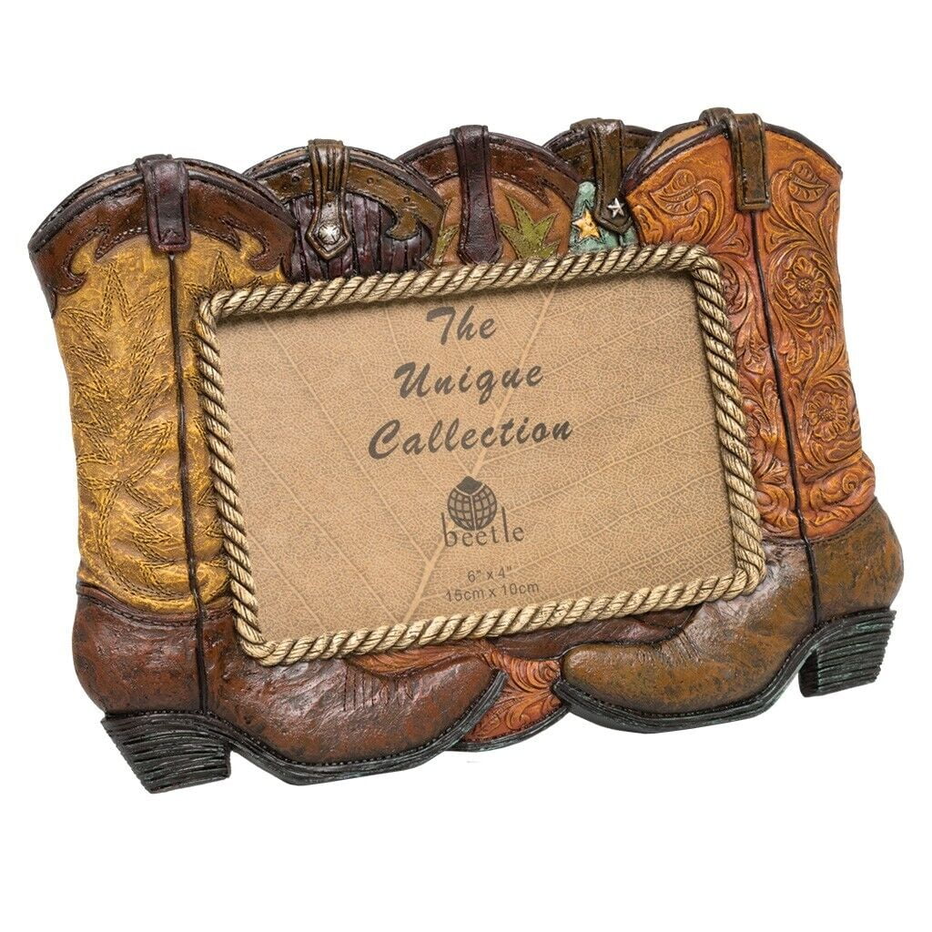 COWBOY BOOTS Western Photo Frame for 4 x 6" Photo, by Lipco - Walmart.com