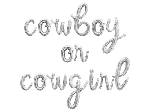 COWBOY OR COWGIRL Cursive Letter Balloon Banner - Gender Reveal Party ...