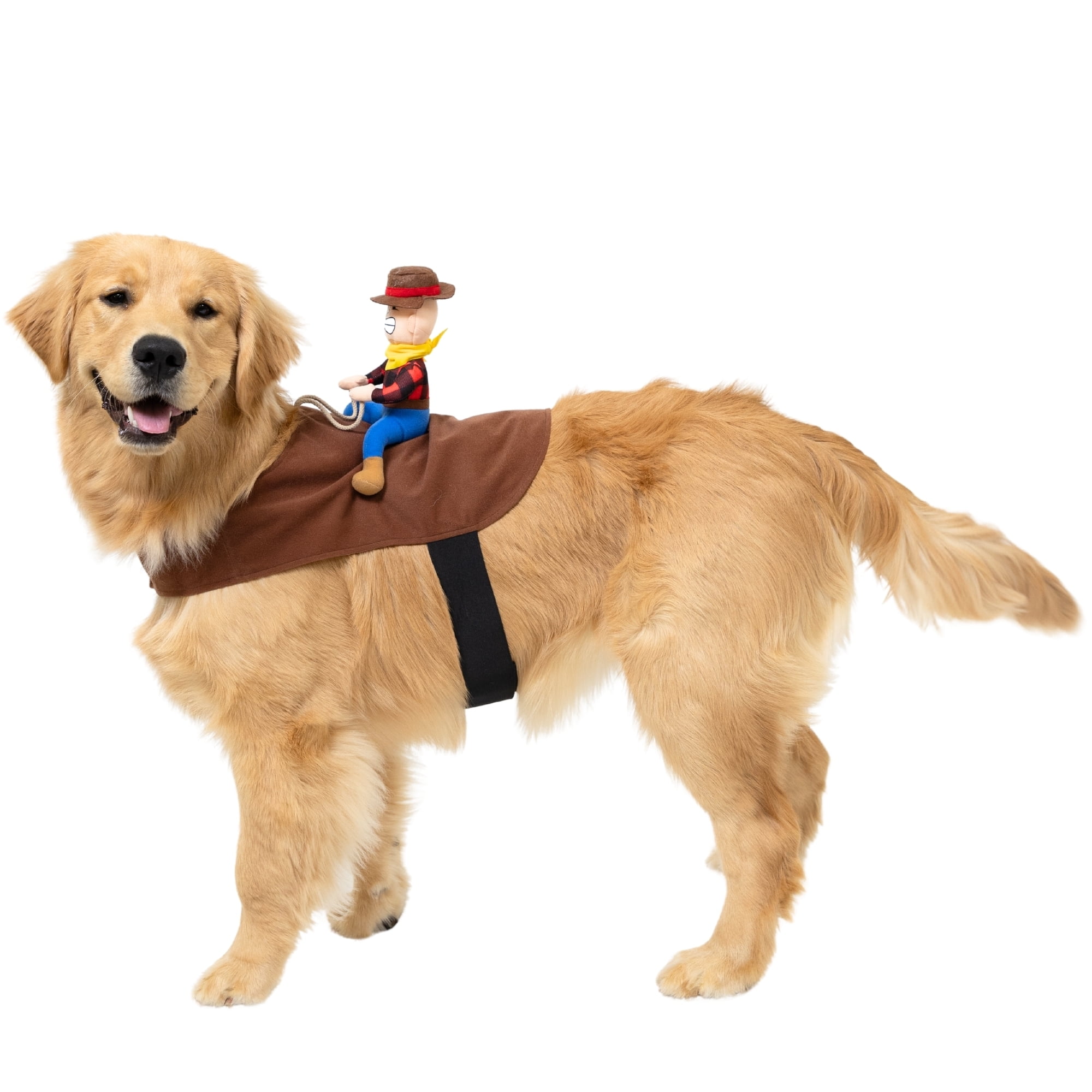 Vibrant Life Halloween Costume for Dogs, Ride-On Cowboy, Brown, Large ...