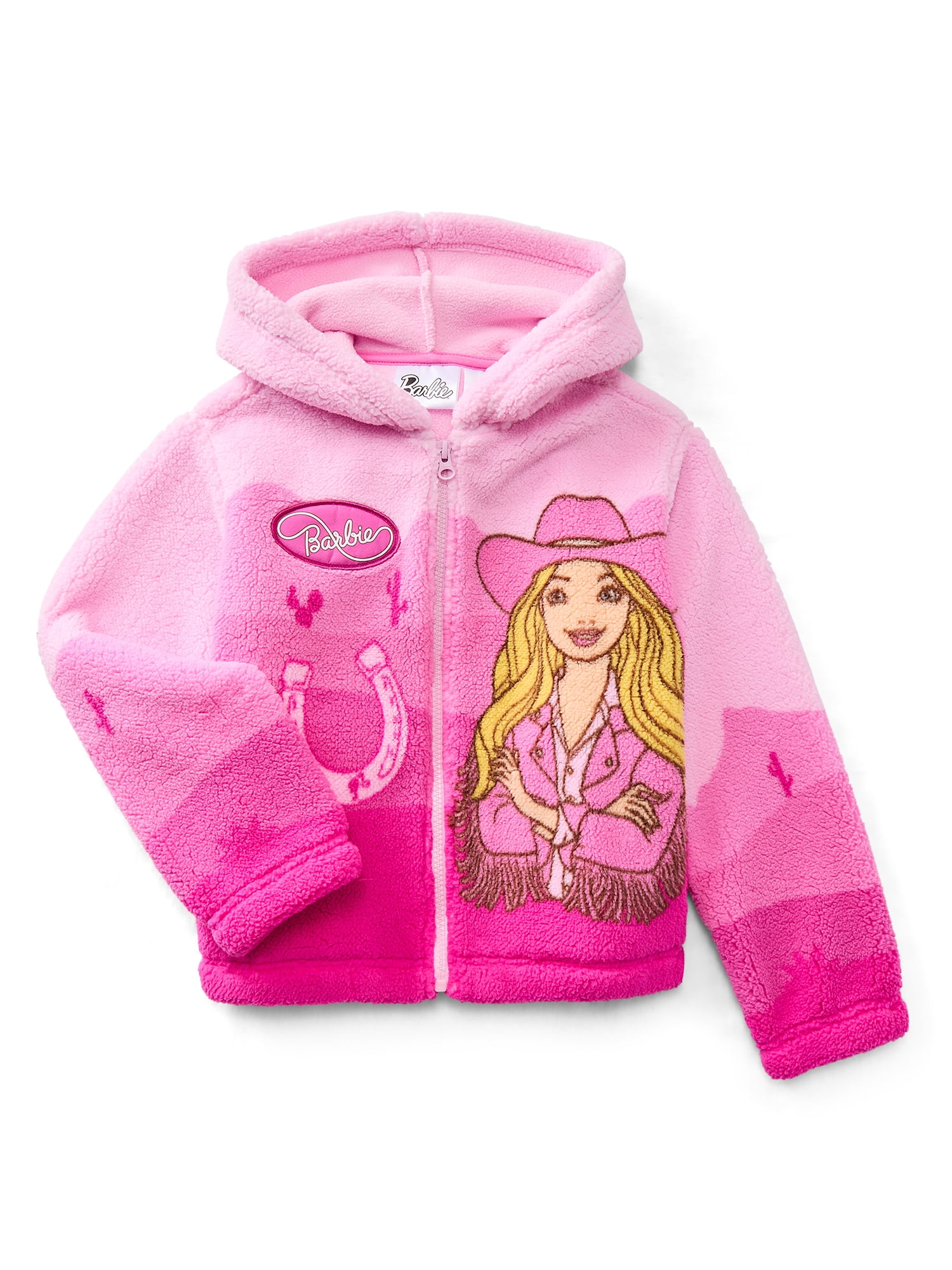 Barbie Girl's Plush Sherpa Jacket, Sizes 4-12 - Walmart.com