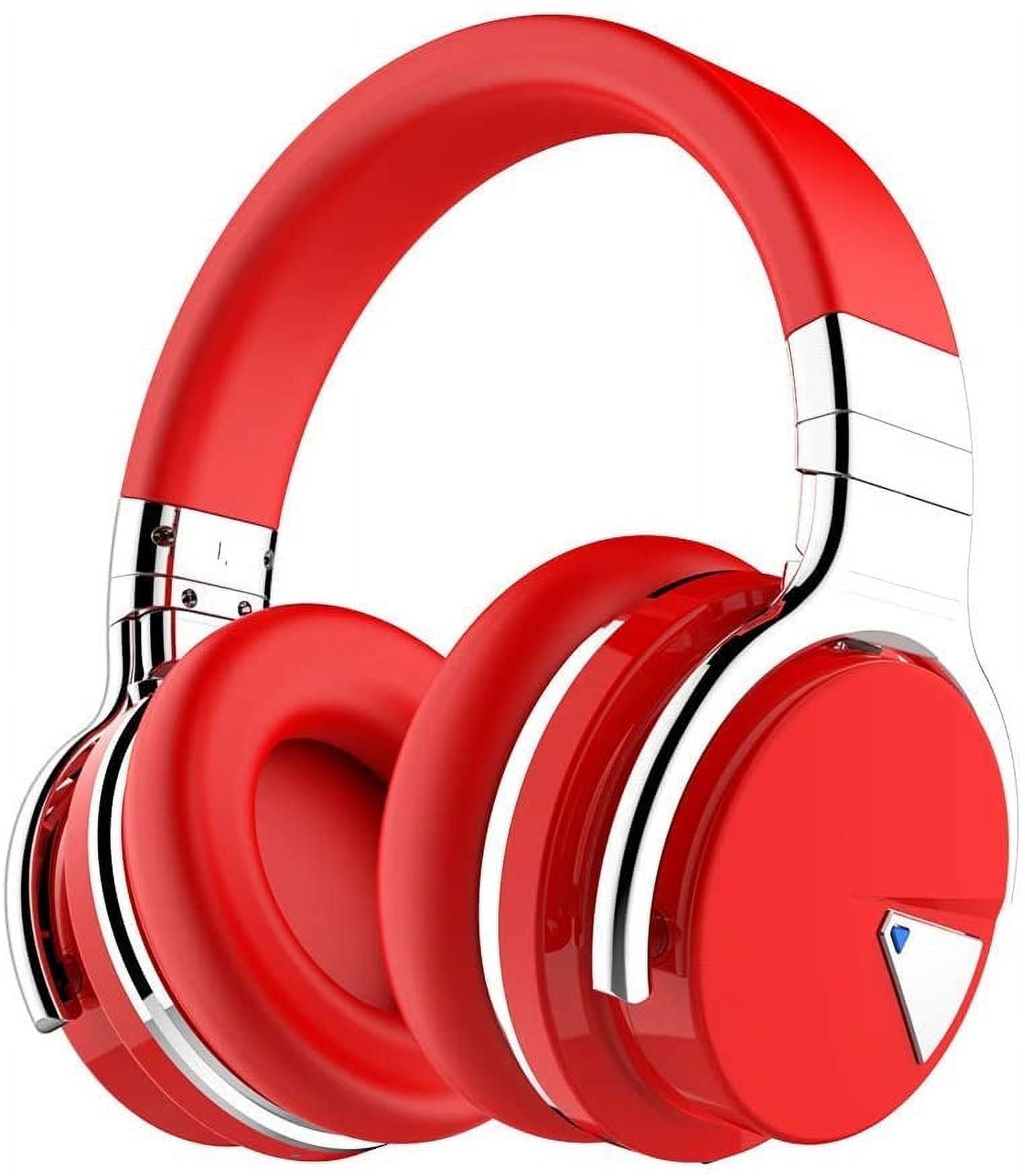 COWIN Bluetooth Noise-Canceling Over-Ear Headphones, Red, 30 Hours ...