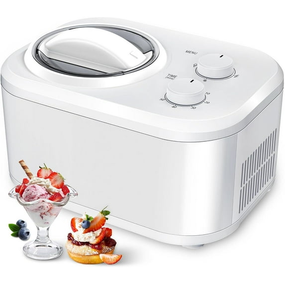 COWSAR 1.1 Quart Ice Cream Maker Machine with Built-in Compressor ...